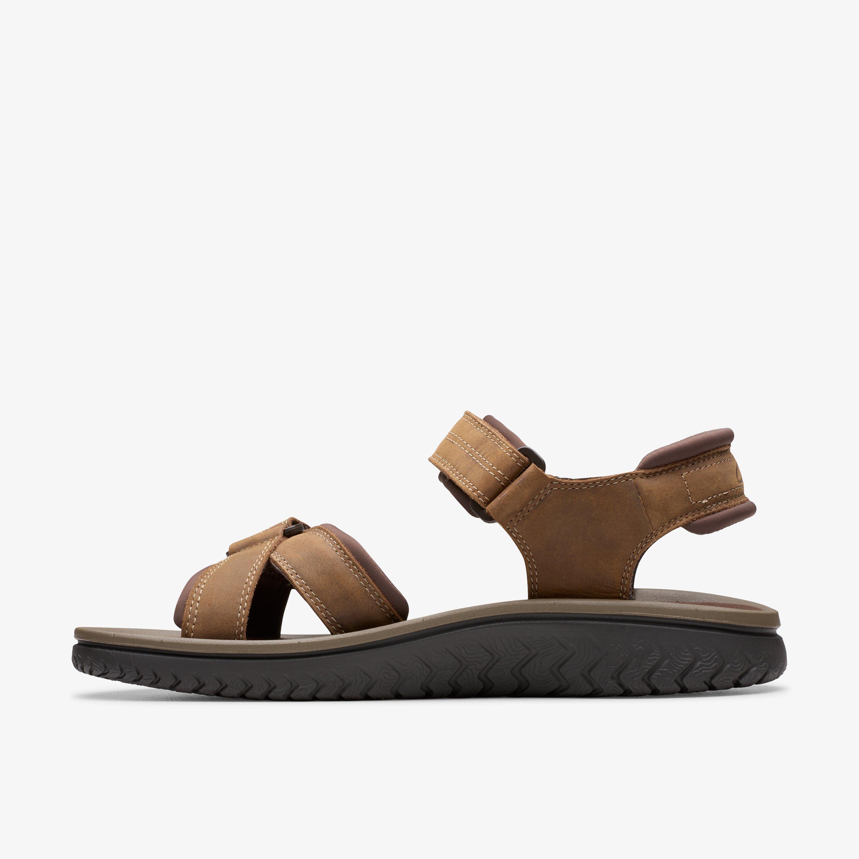 Mens Wesley Shore Beeswax Leather Sandals | Clarks