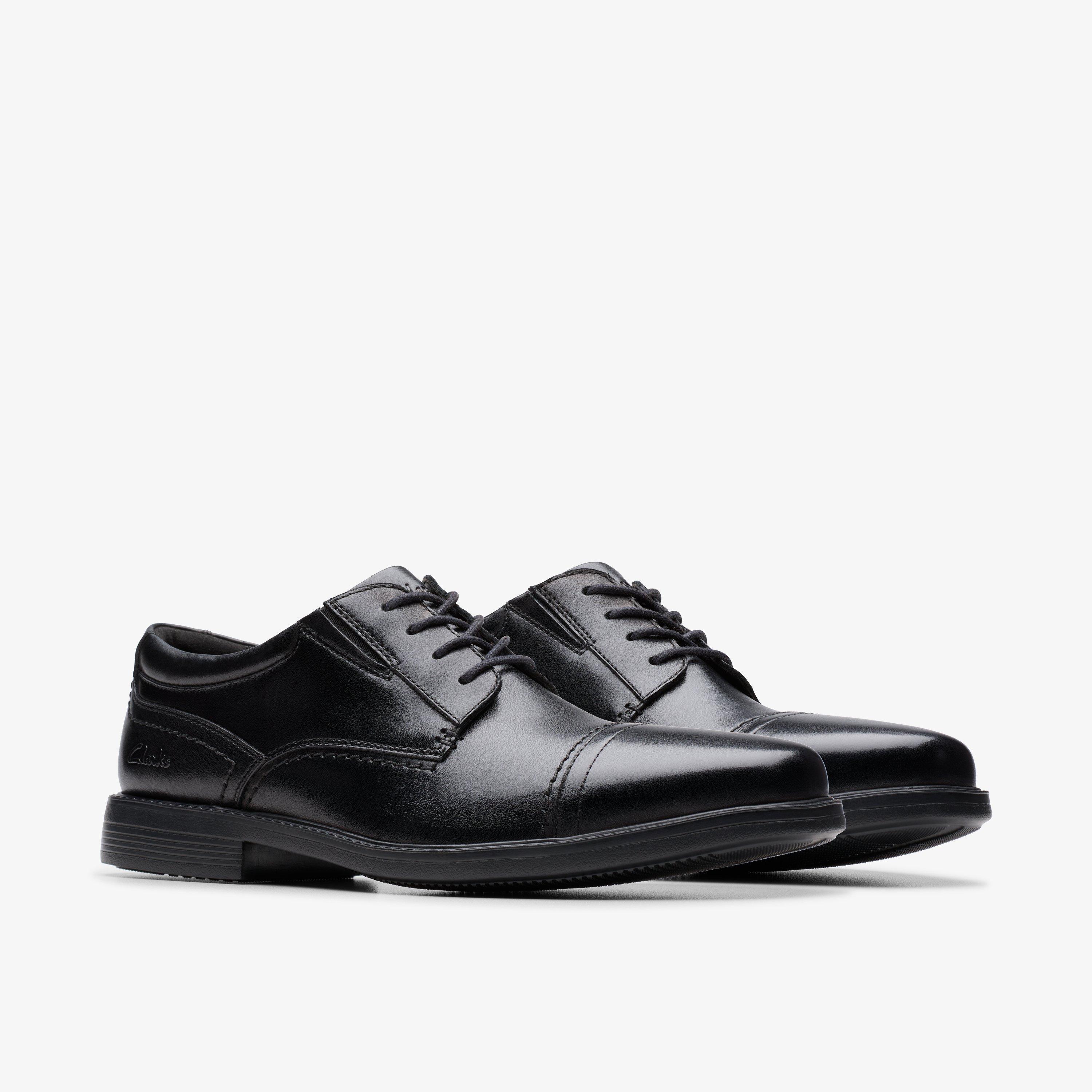 Mens Dresslite Cap Black Leather Oxford | Clarks