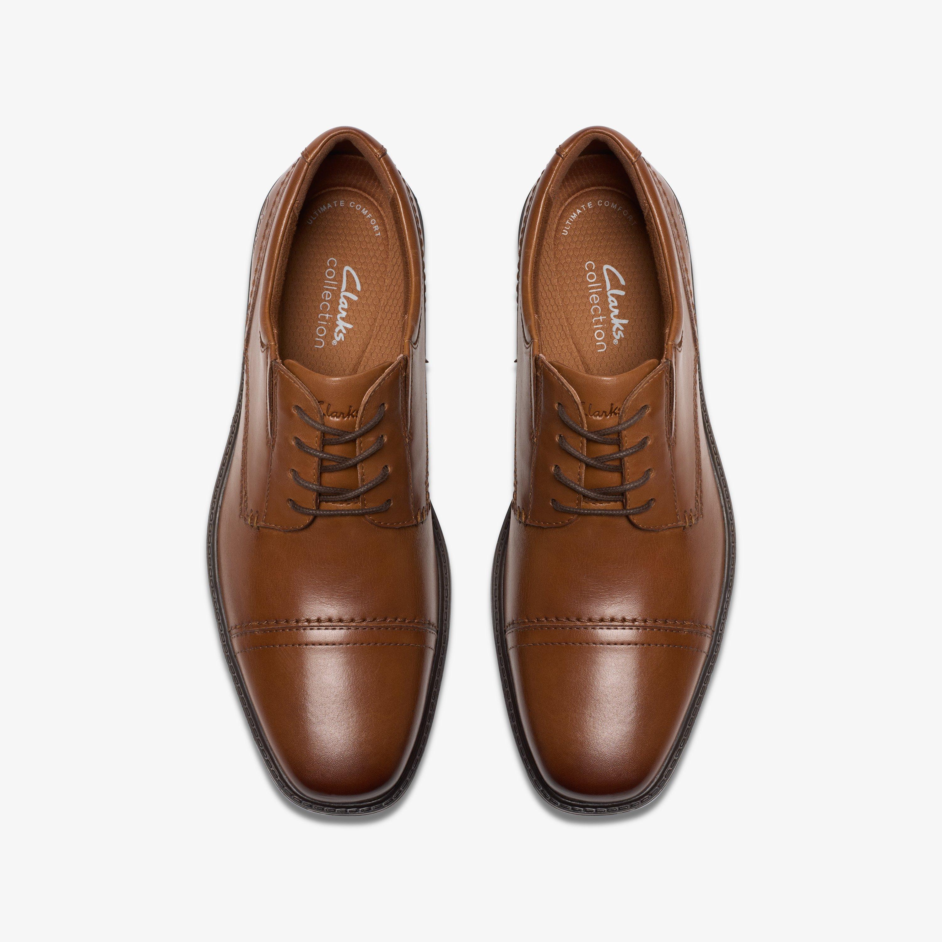 Mens Dresslite Cap Tan Leather Oxford | Clarks