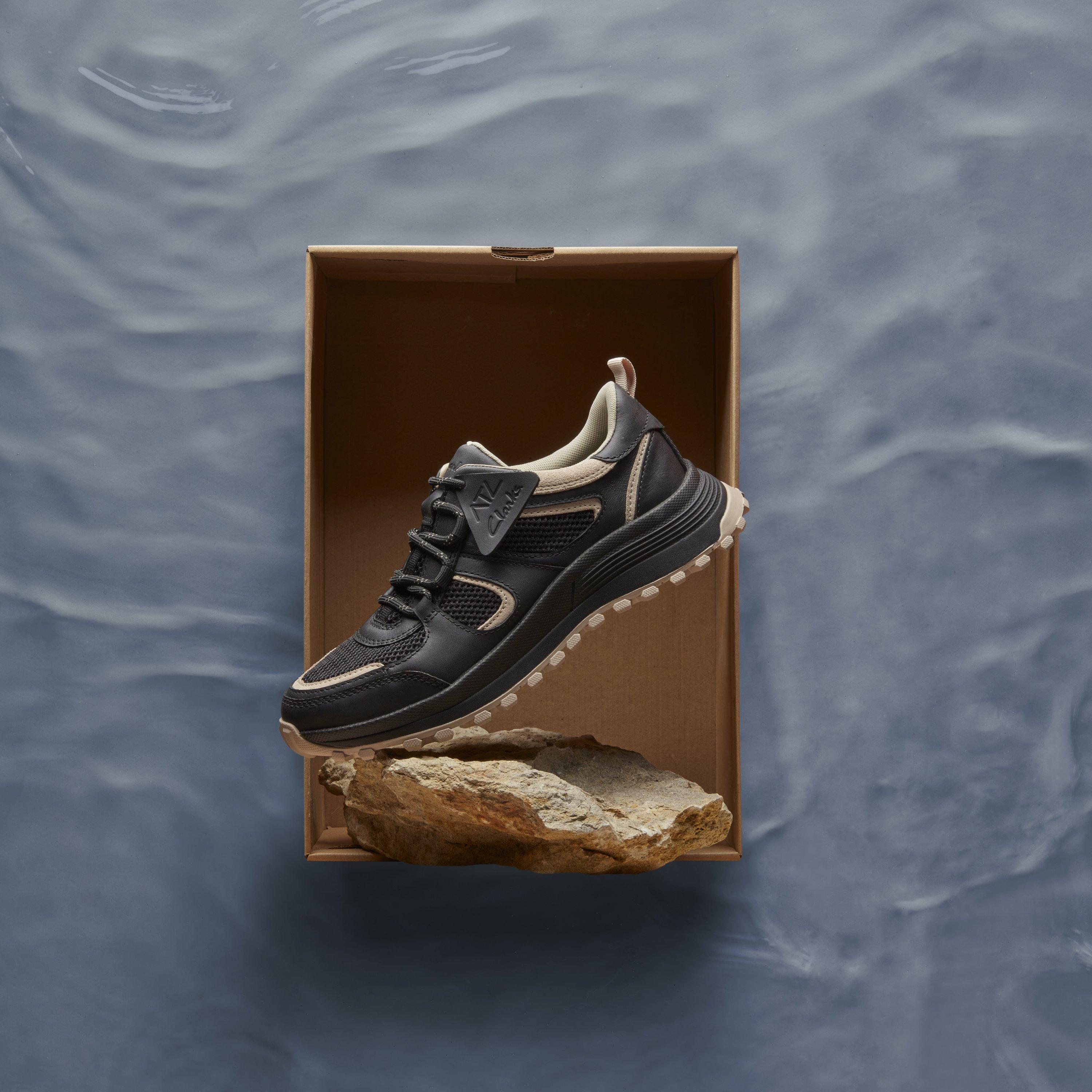 Womens ATL Trek Vibe Waterproof Black Waterproof Trainers, Lace Up ...