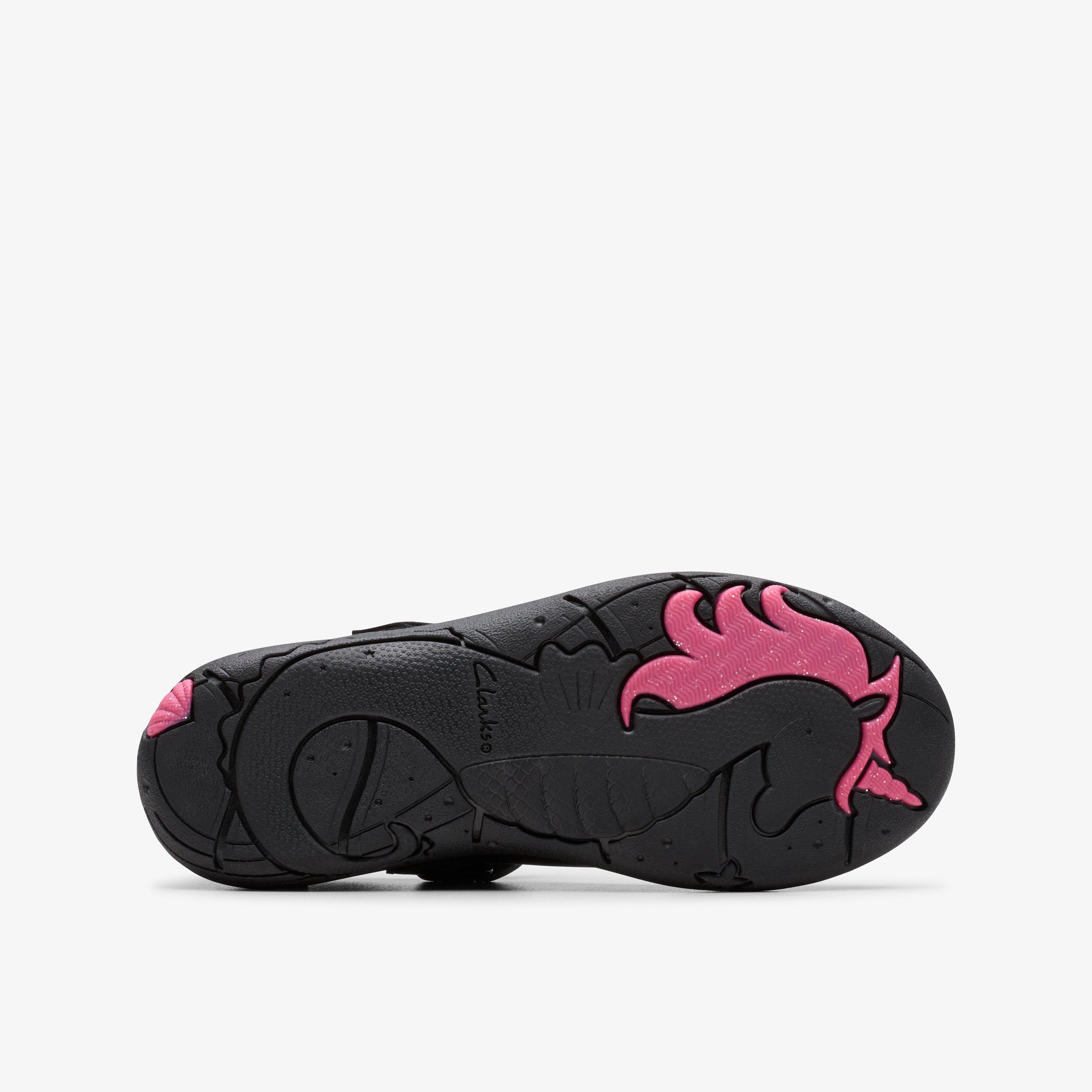 Relda Wish Kid en cuir noir pour filles Mary Jane | Clarks