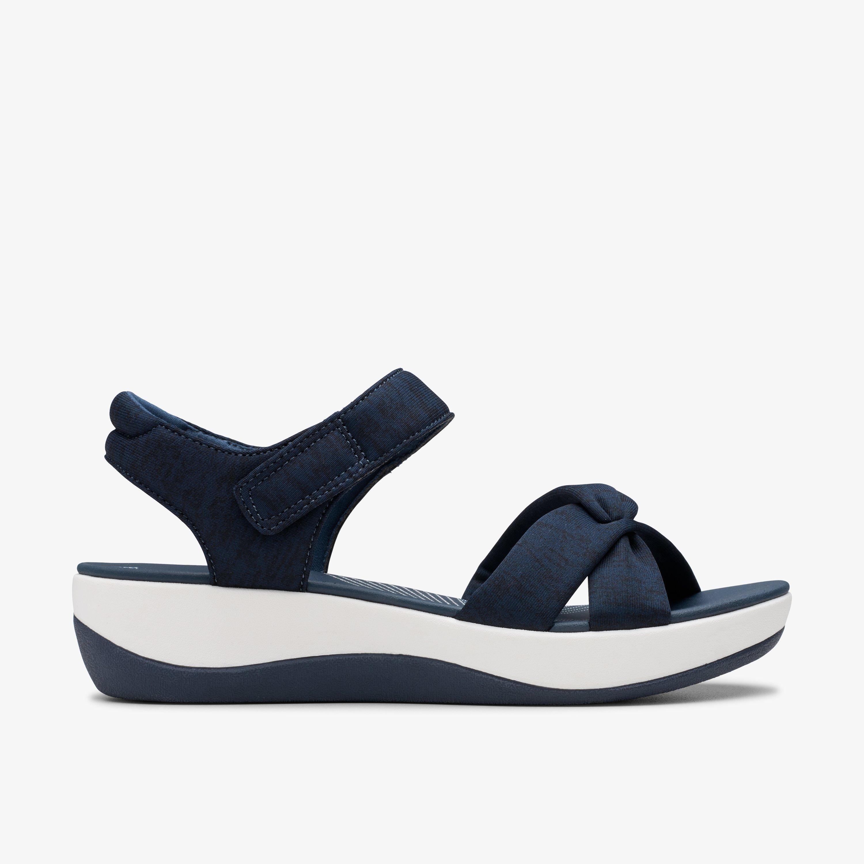Womens Arla Daisy Navy Wedge Sandals Sandals | Clarks UK