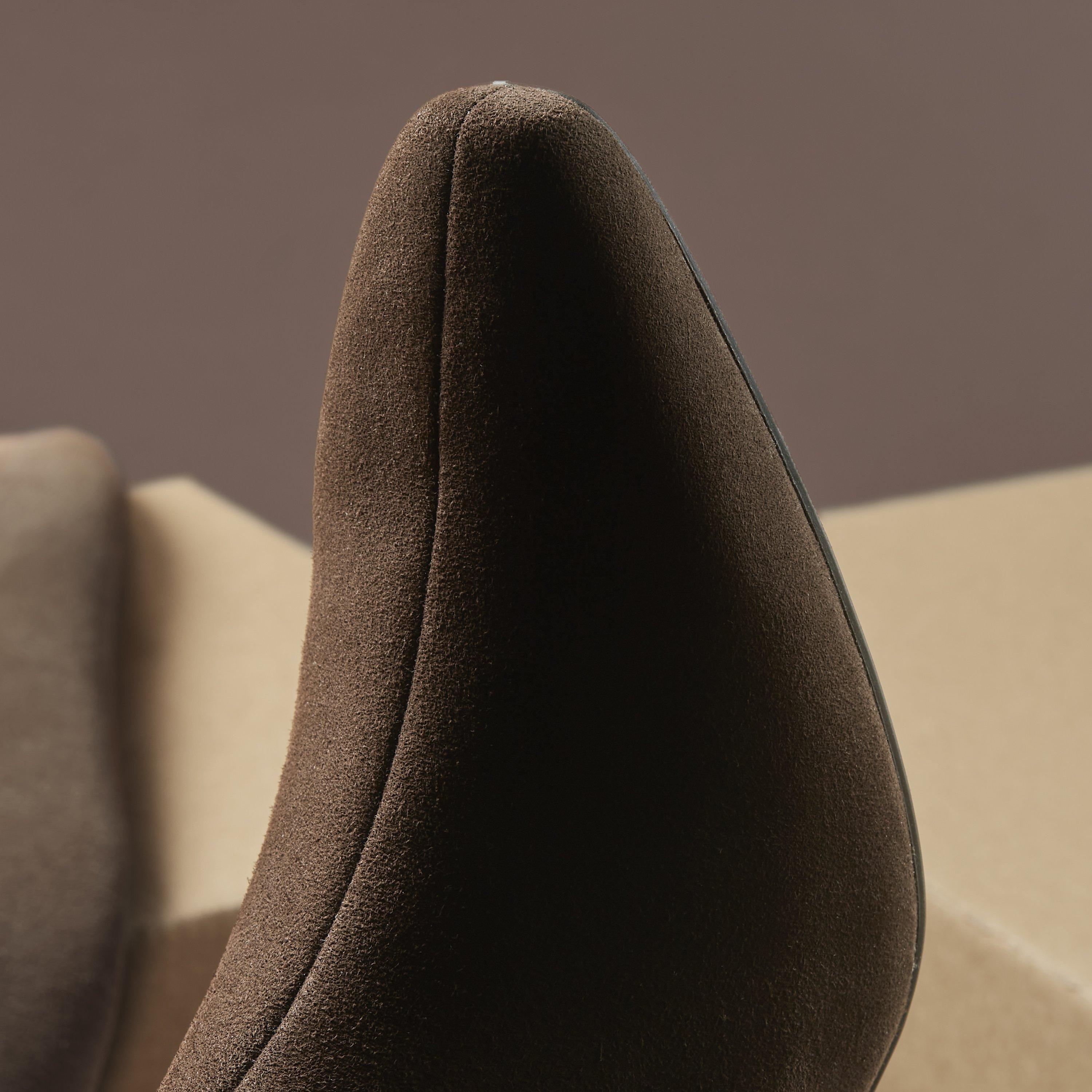 Botas altas hasta la rodilla de ante marrón oscuro para mujer Edina ...