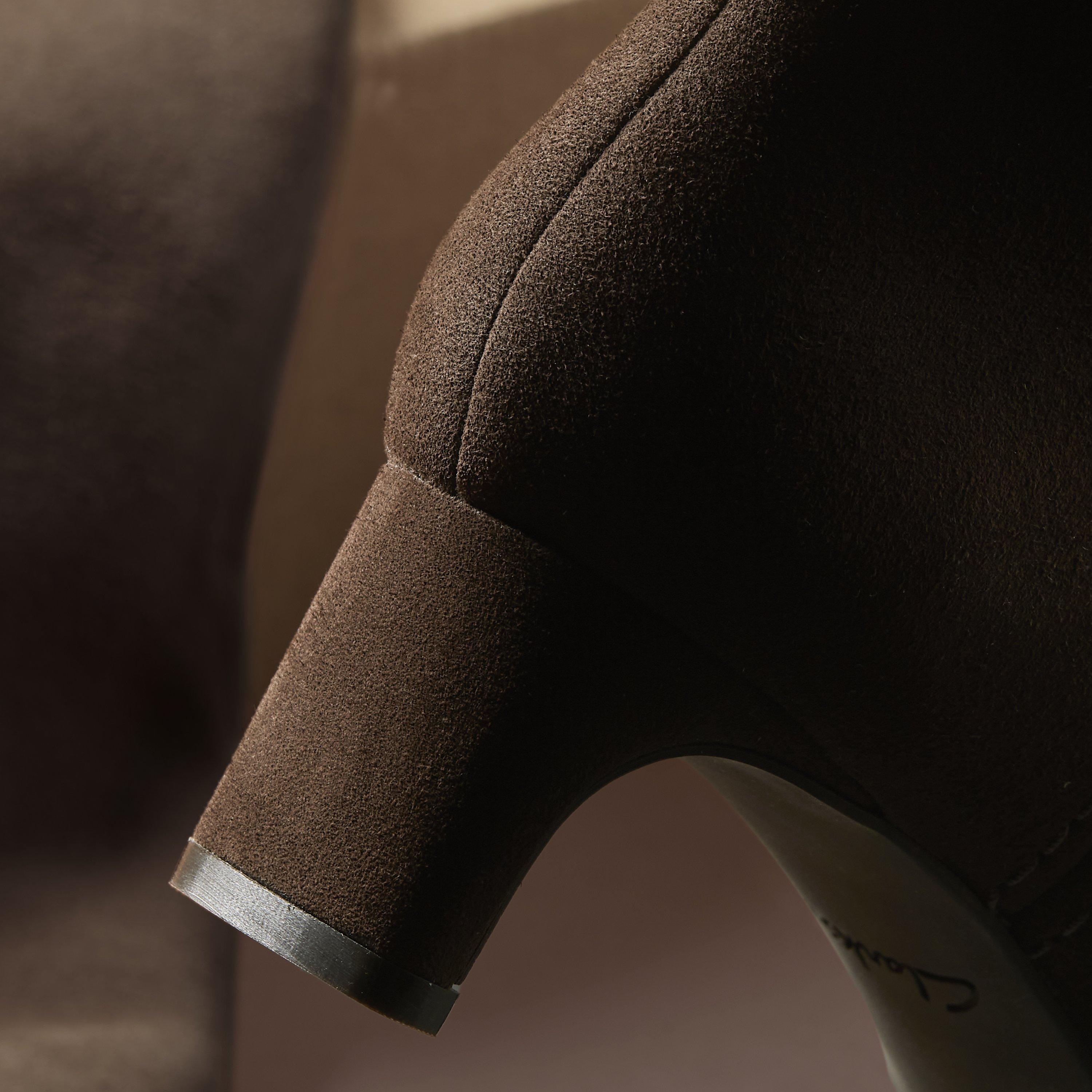 Womens Edina Tall Dark Brown Suede Knee High Boots Boots | Clarks UK