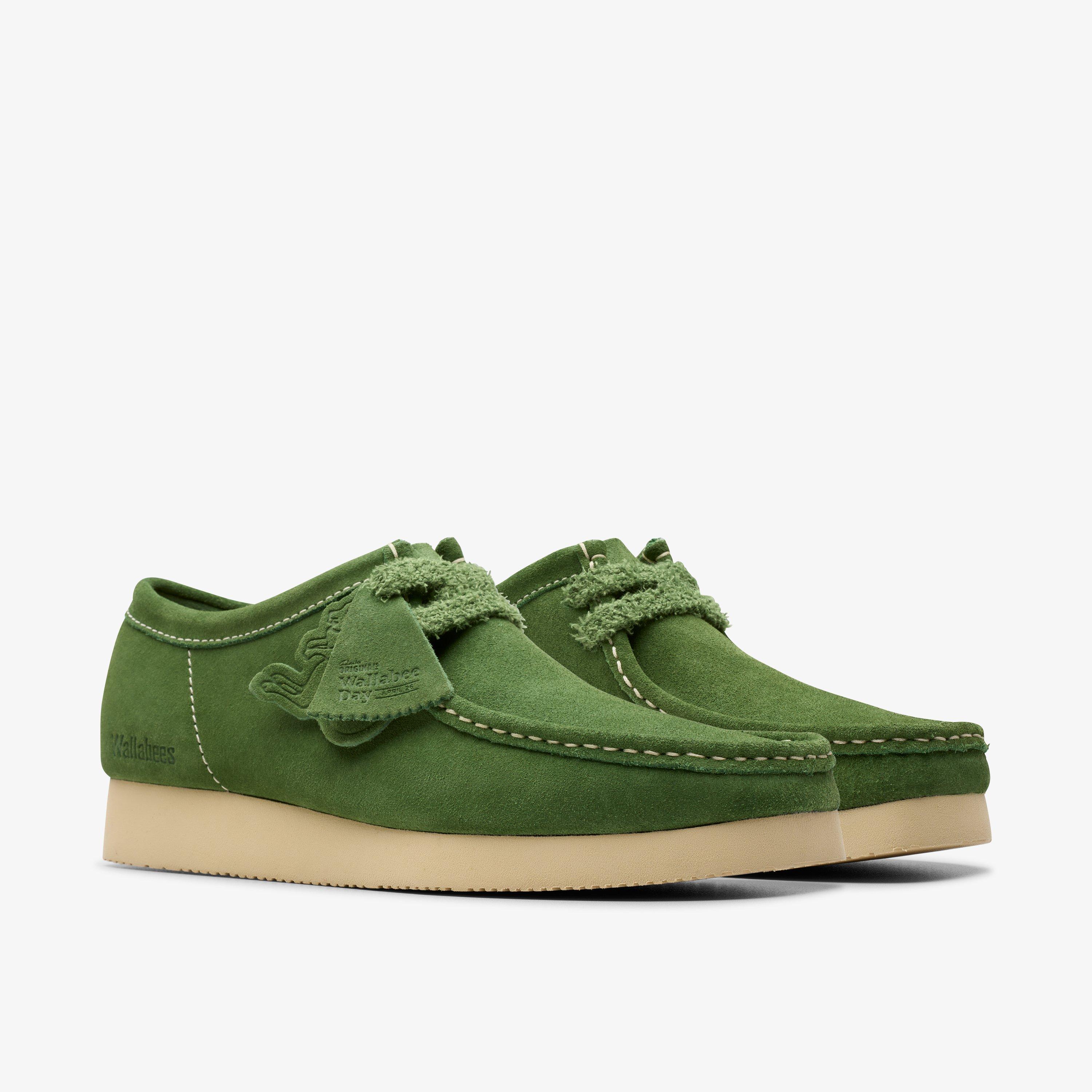 Mens Wallabee 2604 Green Suede Wallabee | Clarks