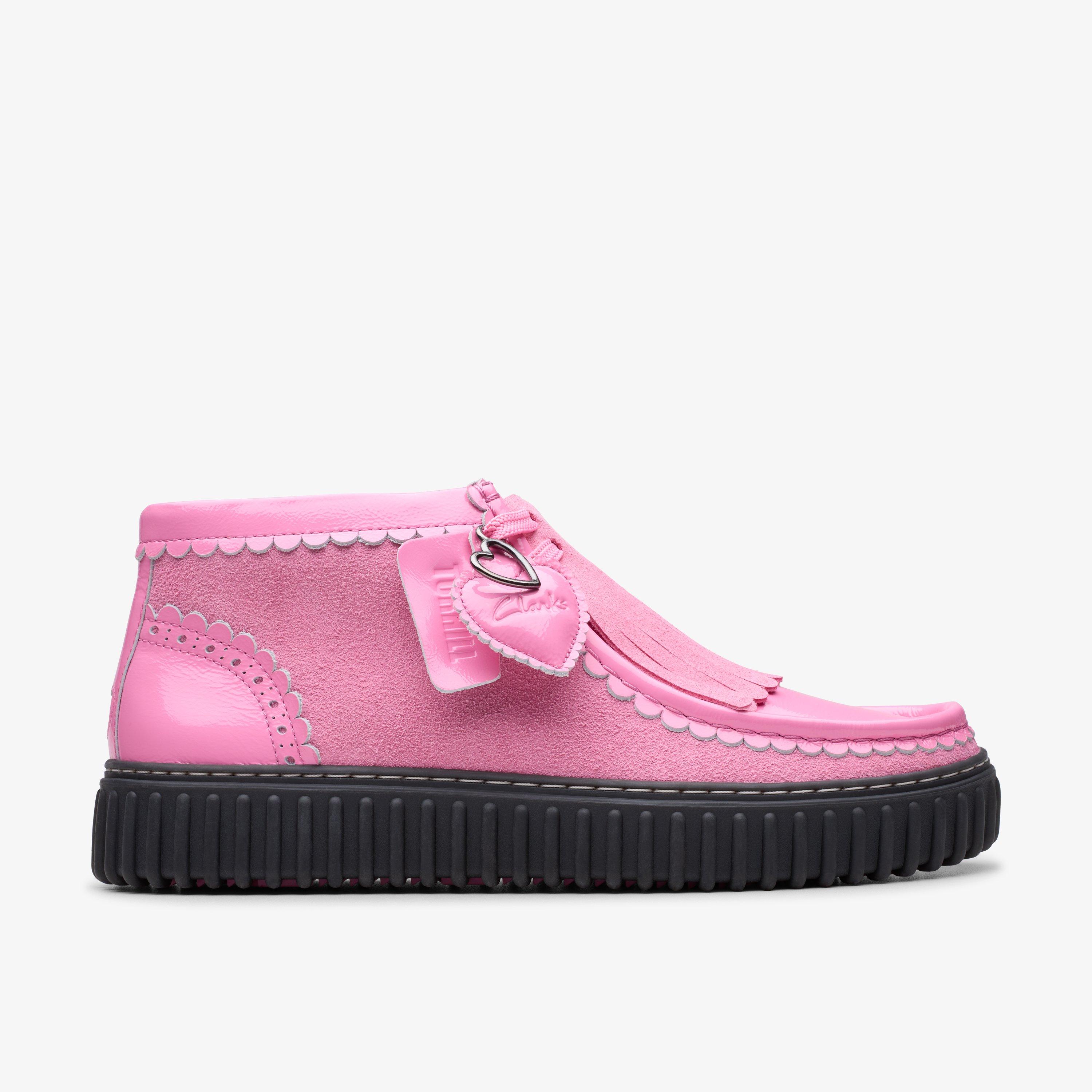 Mens Torhill Heart Pink Combination Ankle Boots | Clarks US Mens Torhill Heart Pink Combination Ankle Boots | Clarks US