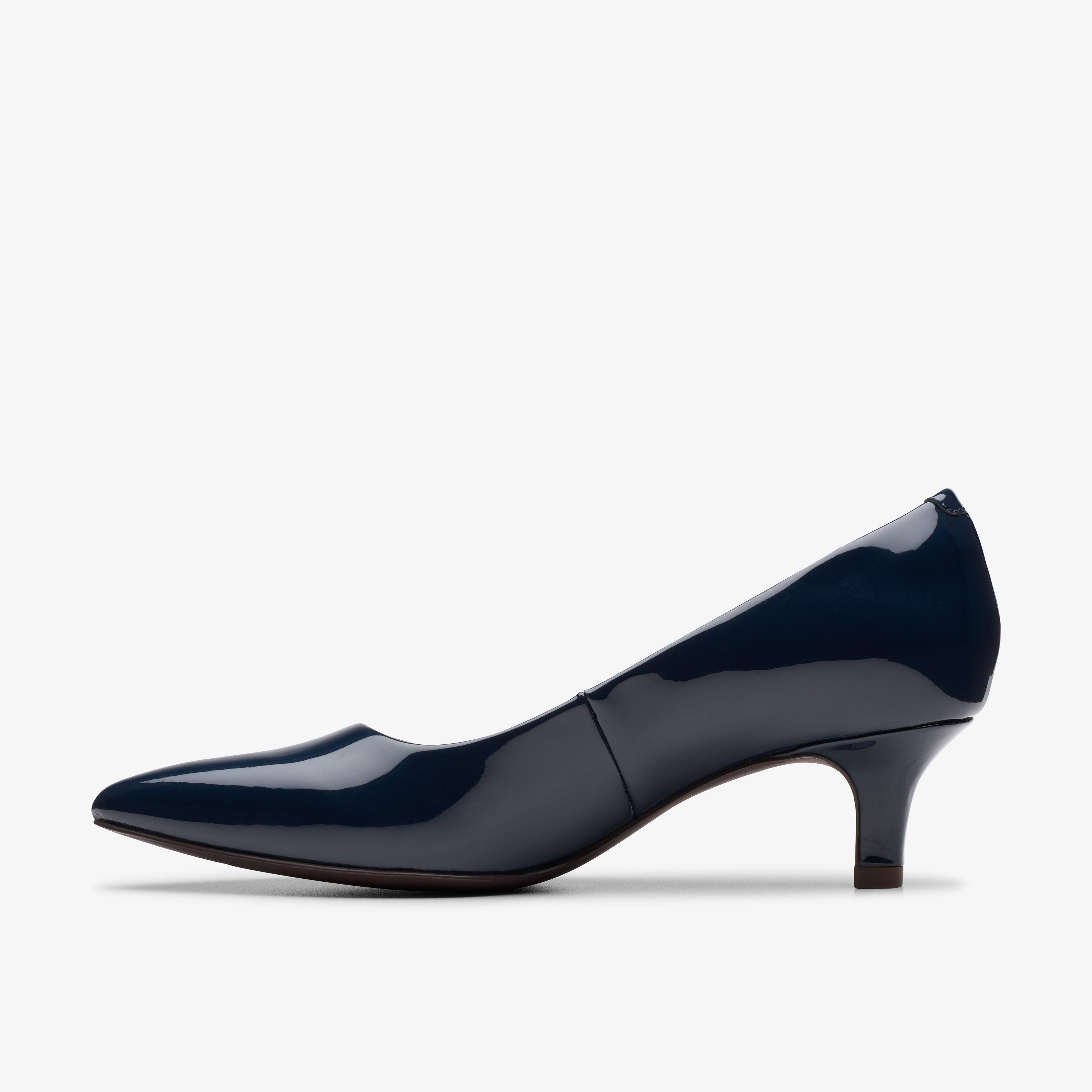 Womens Shondrah Jade Navy Patent Slip On Pumps | Clarks