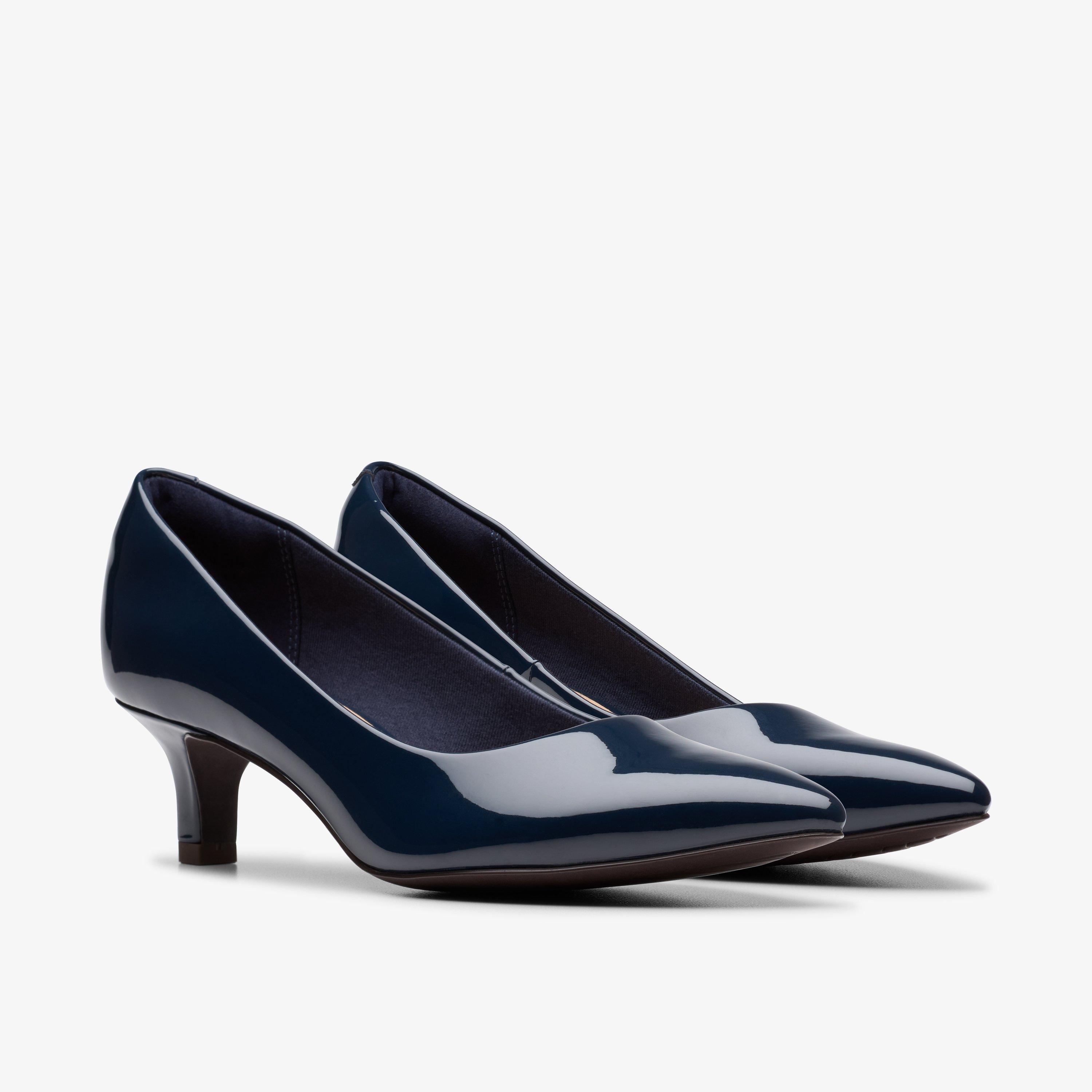 Womens Shondrah Jade Navy Patent Court Shoes Heels | Clarks Outlet