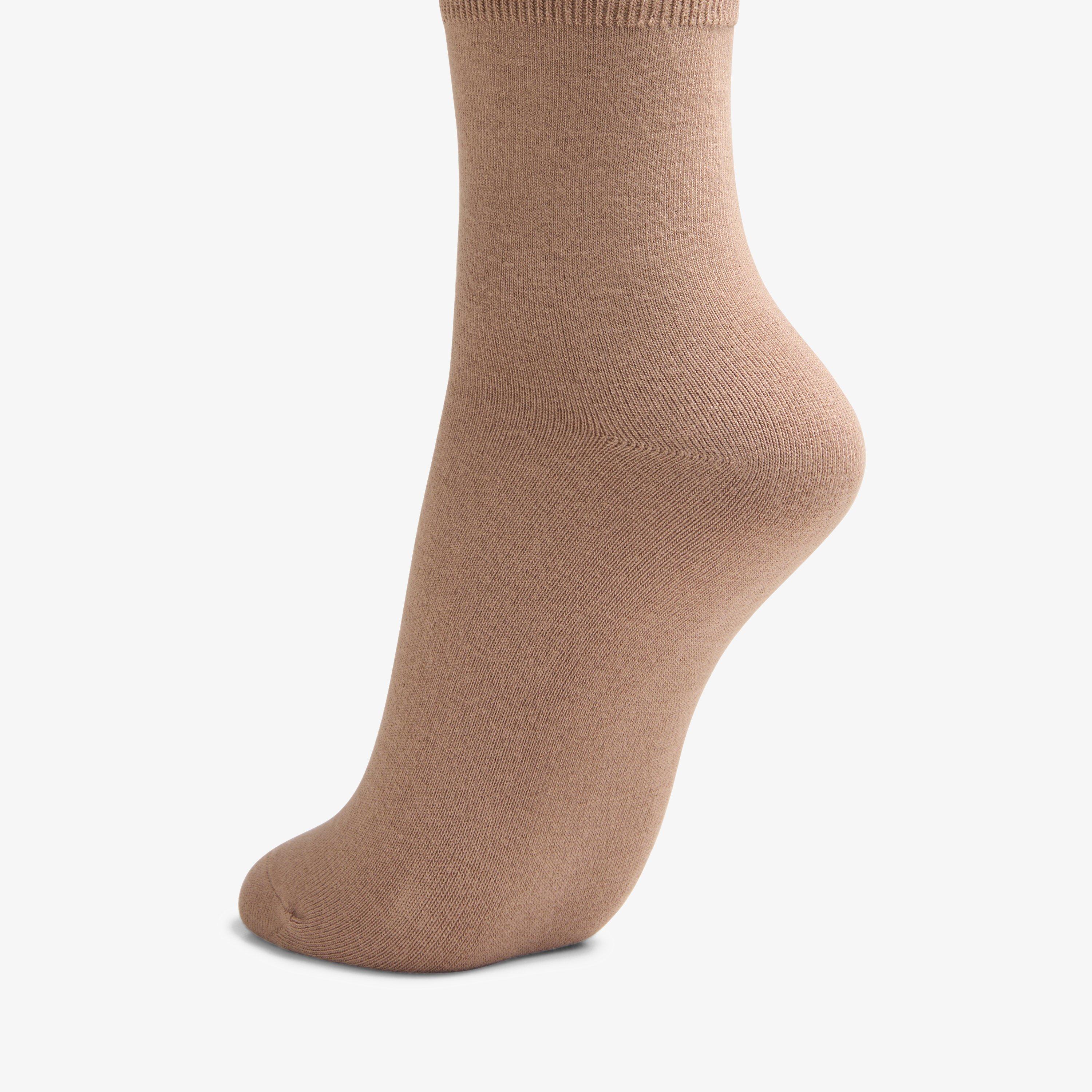Womens Solid Dress Crew Khaki Socks | Clarks US