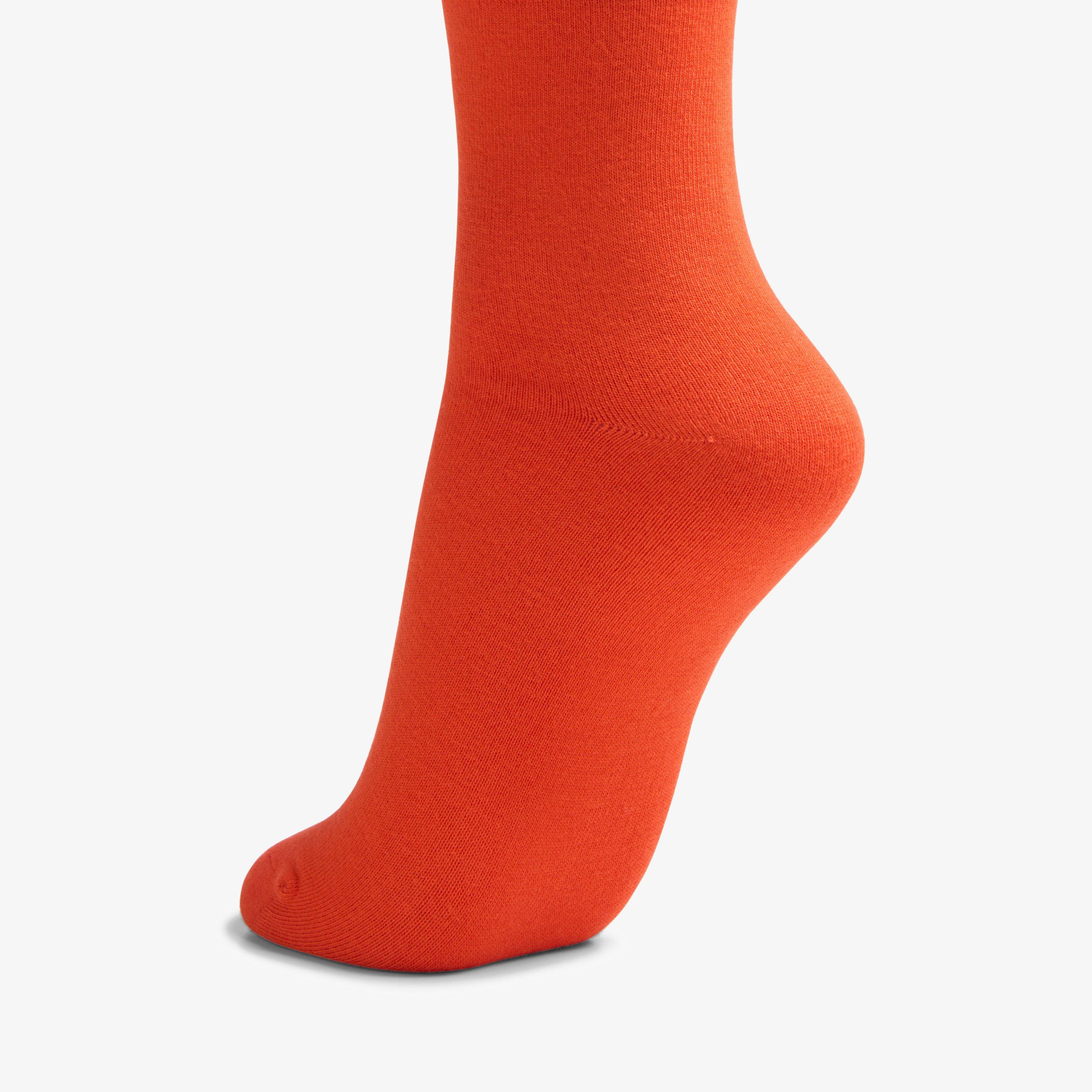 Womens Solid Dress Crew Orange Socks | Clarks