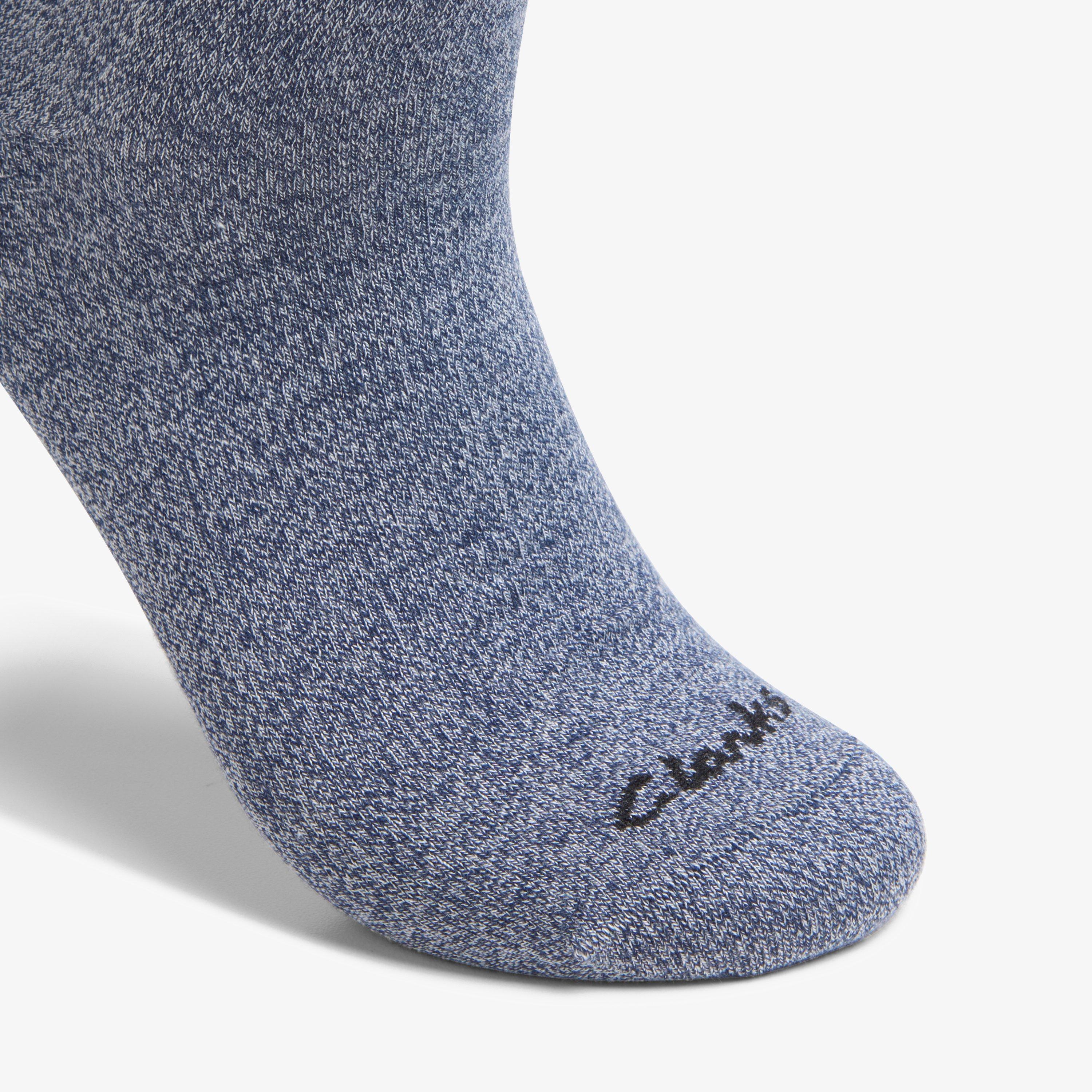 Mens Marled Crew Navy Socks | Clarks US