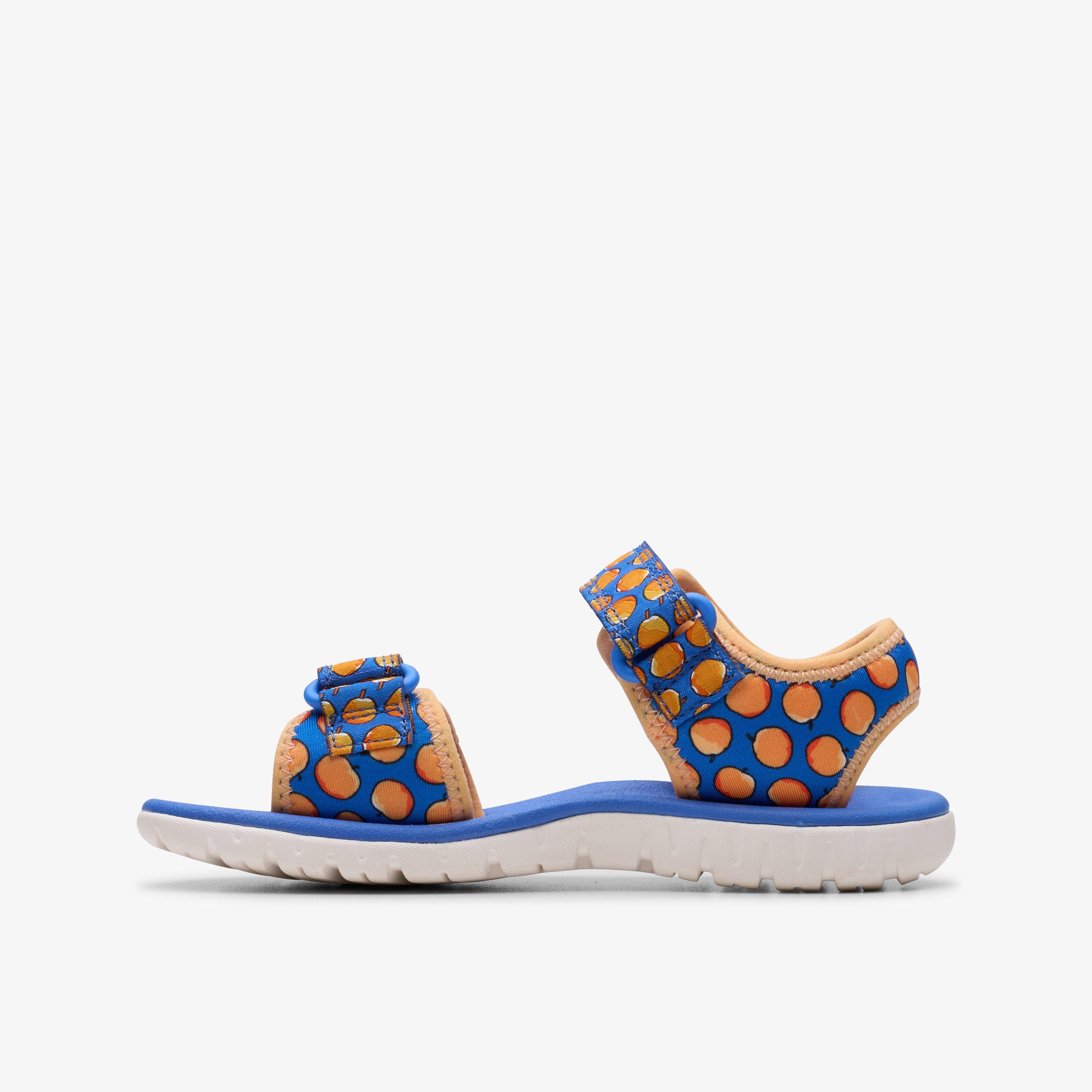 Kids Surfing Air Blue Flat Sandals | Clarks US