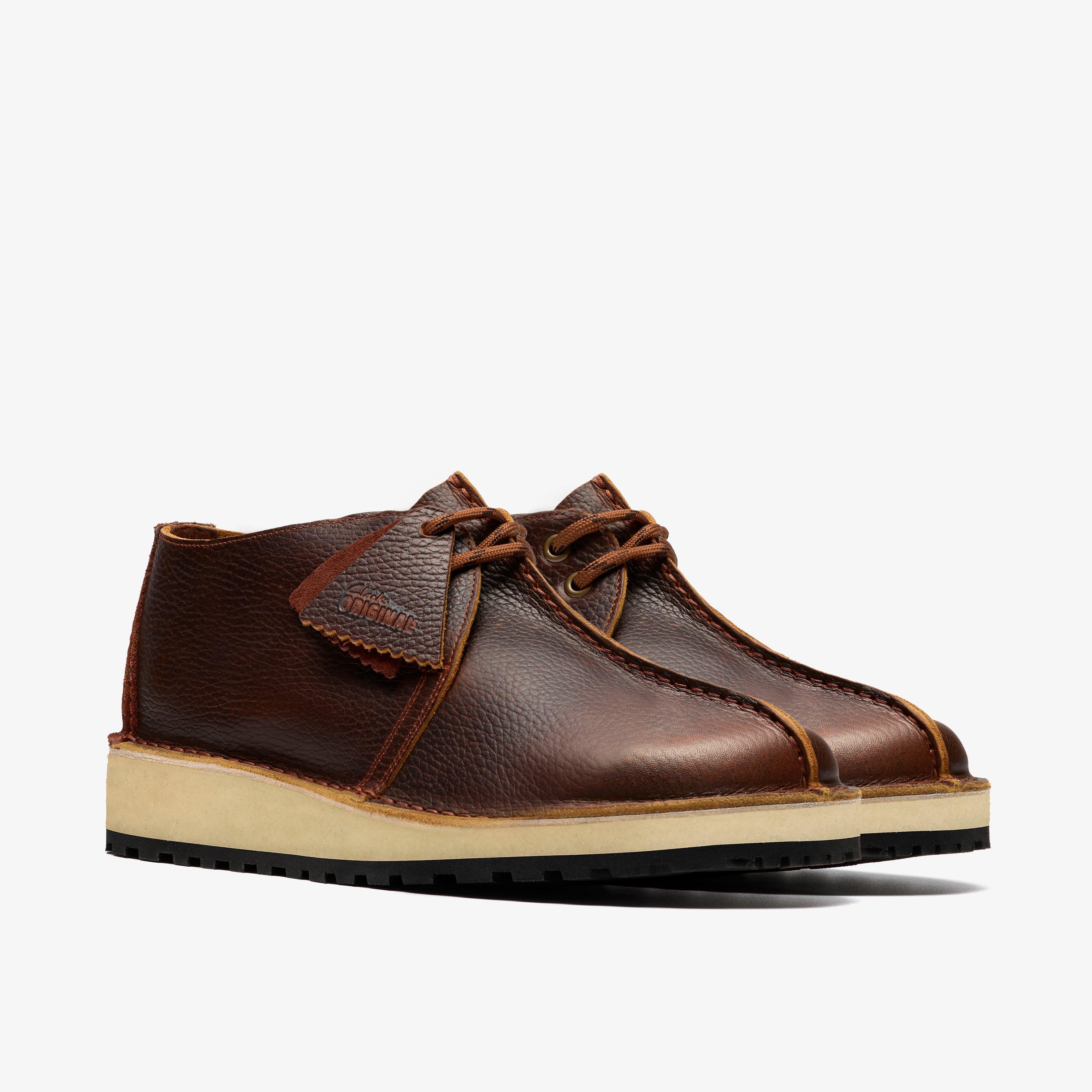 Mens Trek Scout Nut Brown Leather Shoes | Clarks