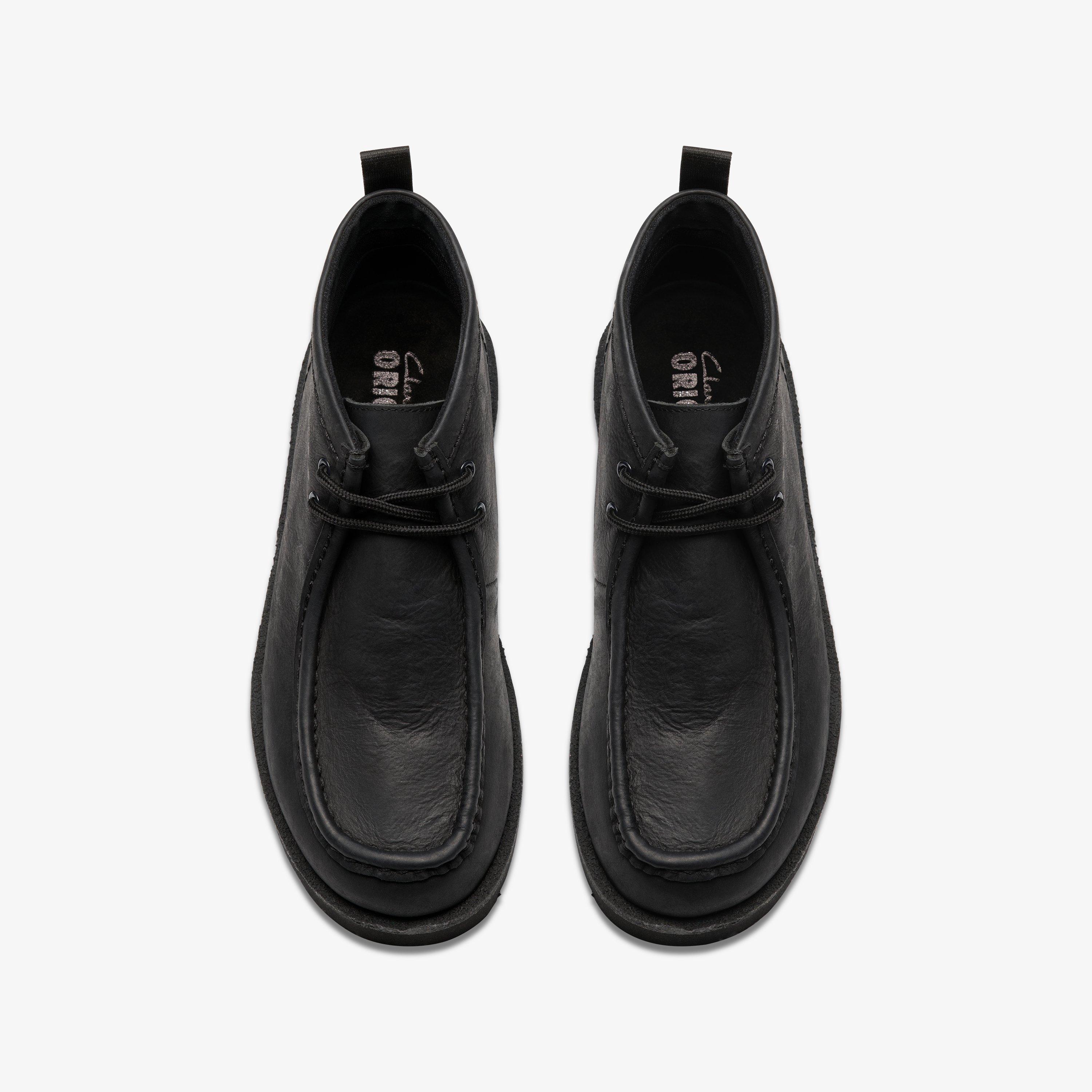 Mens Meare Walla Boot Black Nubuck Ankle Wallabee Boots | Clarks