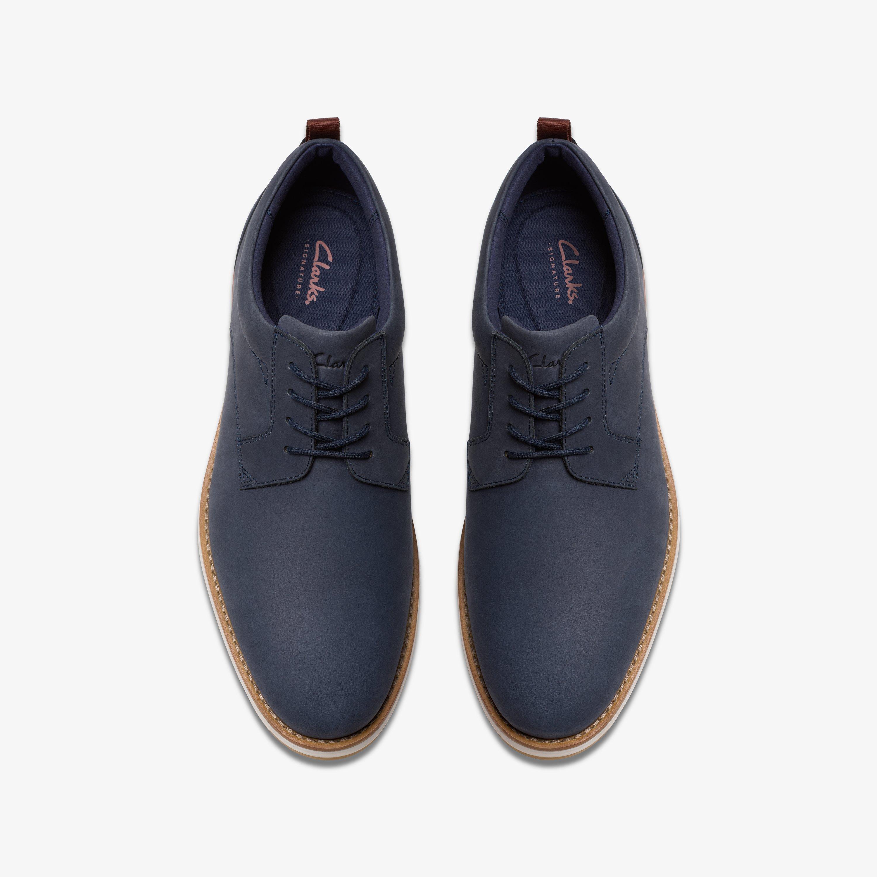 Mens Lapford Lace Navy Nubuck Lace Up Shoes | Clarks UK