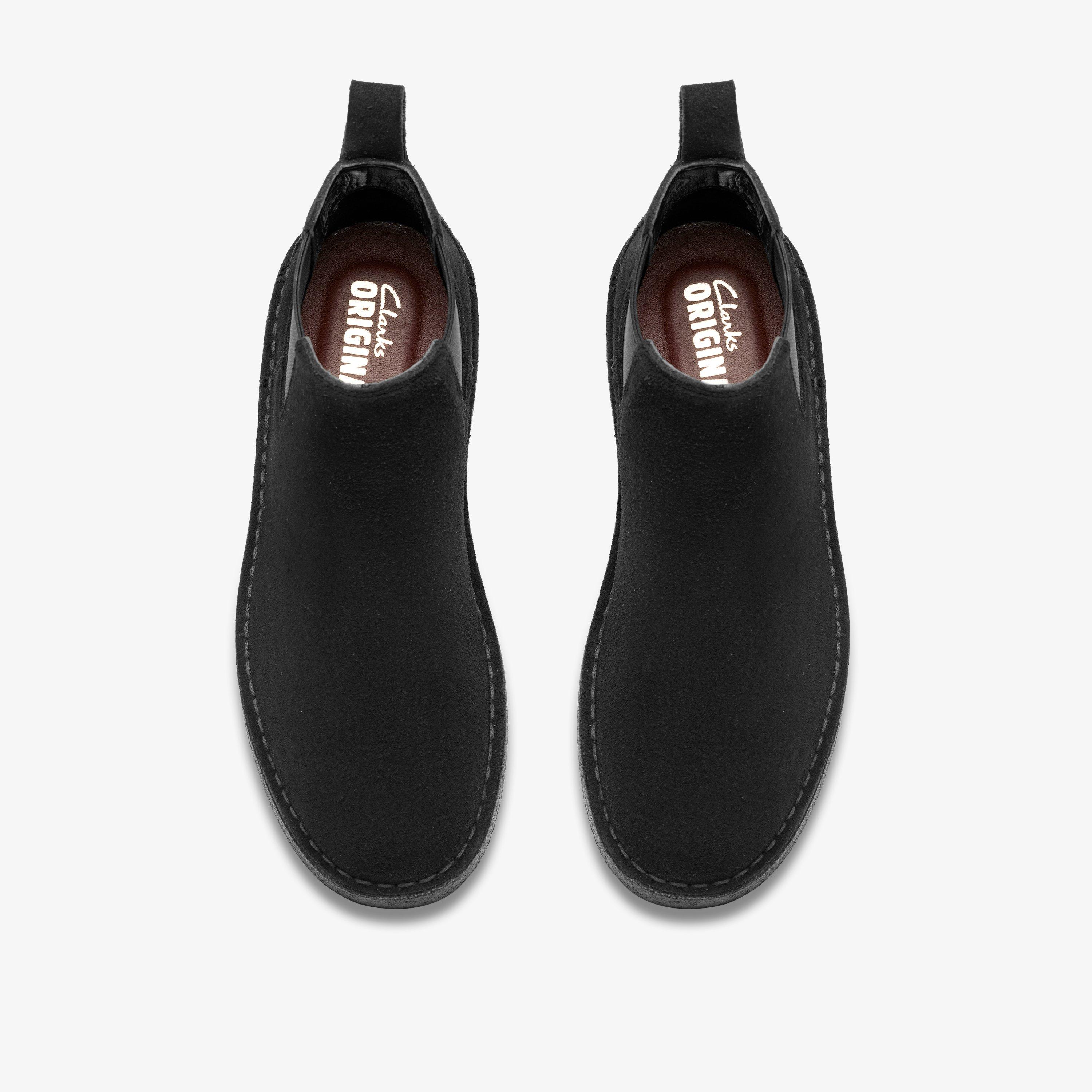 Bottes Chelsea Desert Chelsea en daim noir pour hommes | Clarks