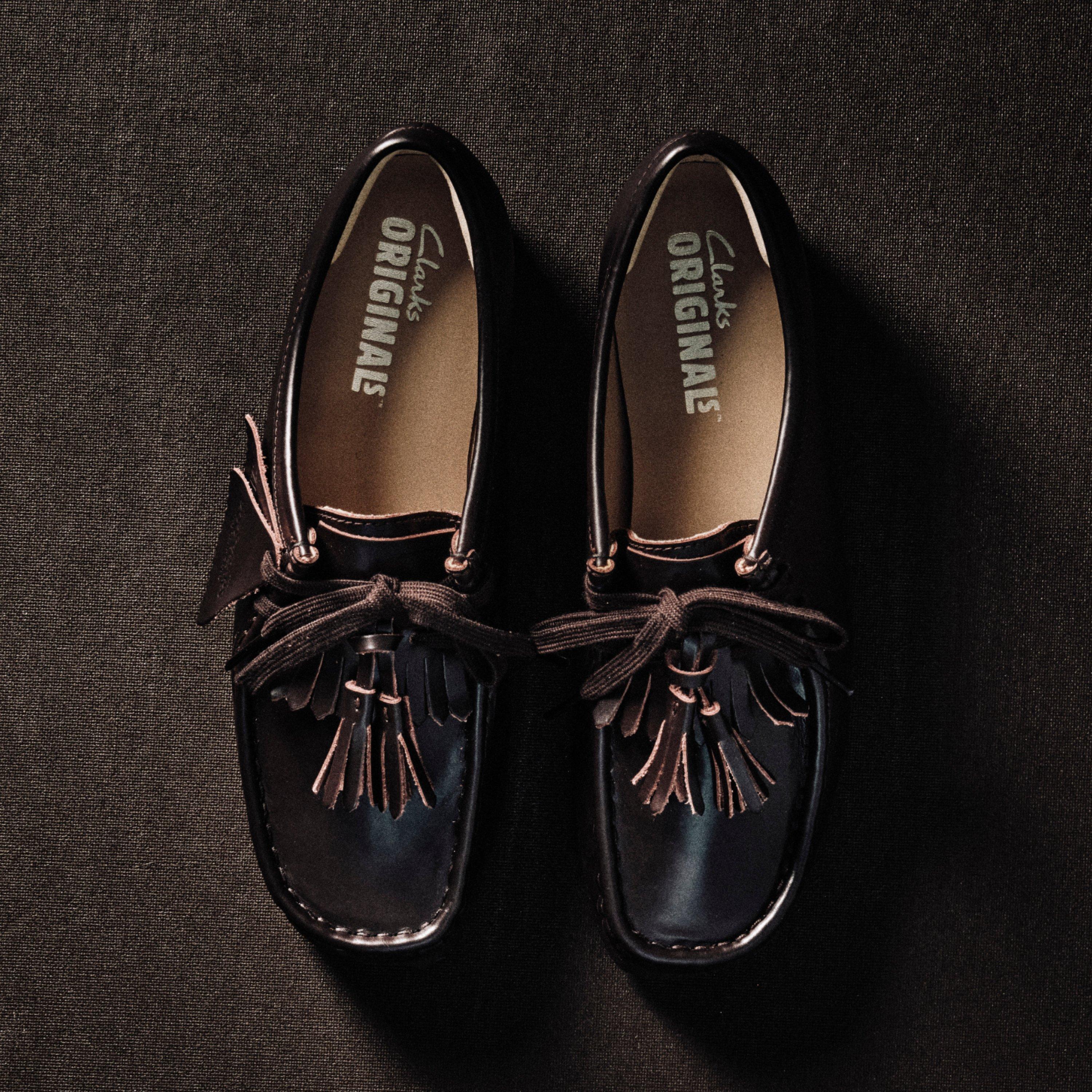 Womens Wallabee Purple Grape Leather Wallabee Lace Up Shoes | Clarks