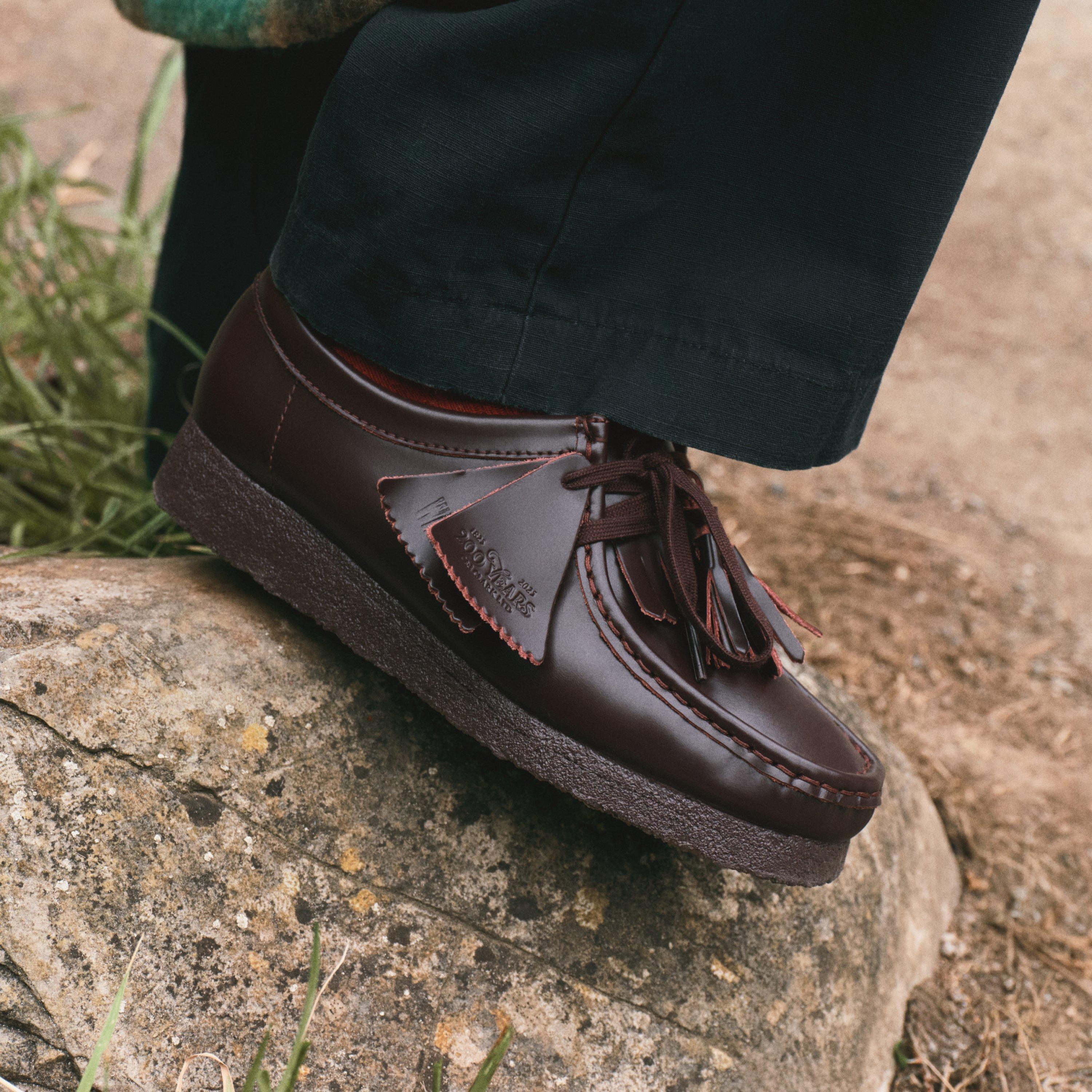 Womens Purple Grape Leather Wallabees | Clarks