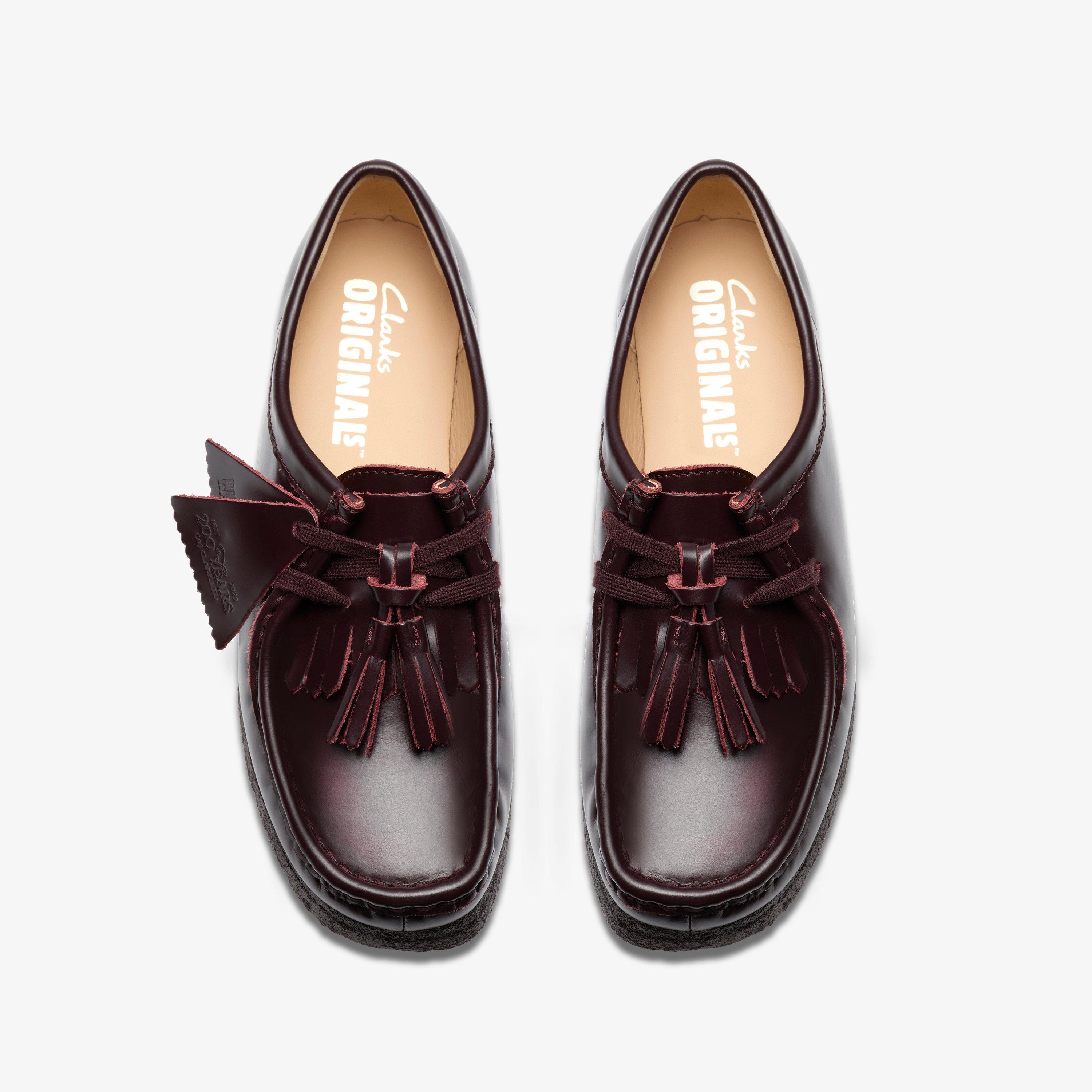 Womens Purple Grape Leather Wallabees | Clarks