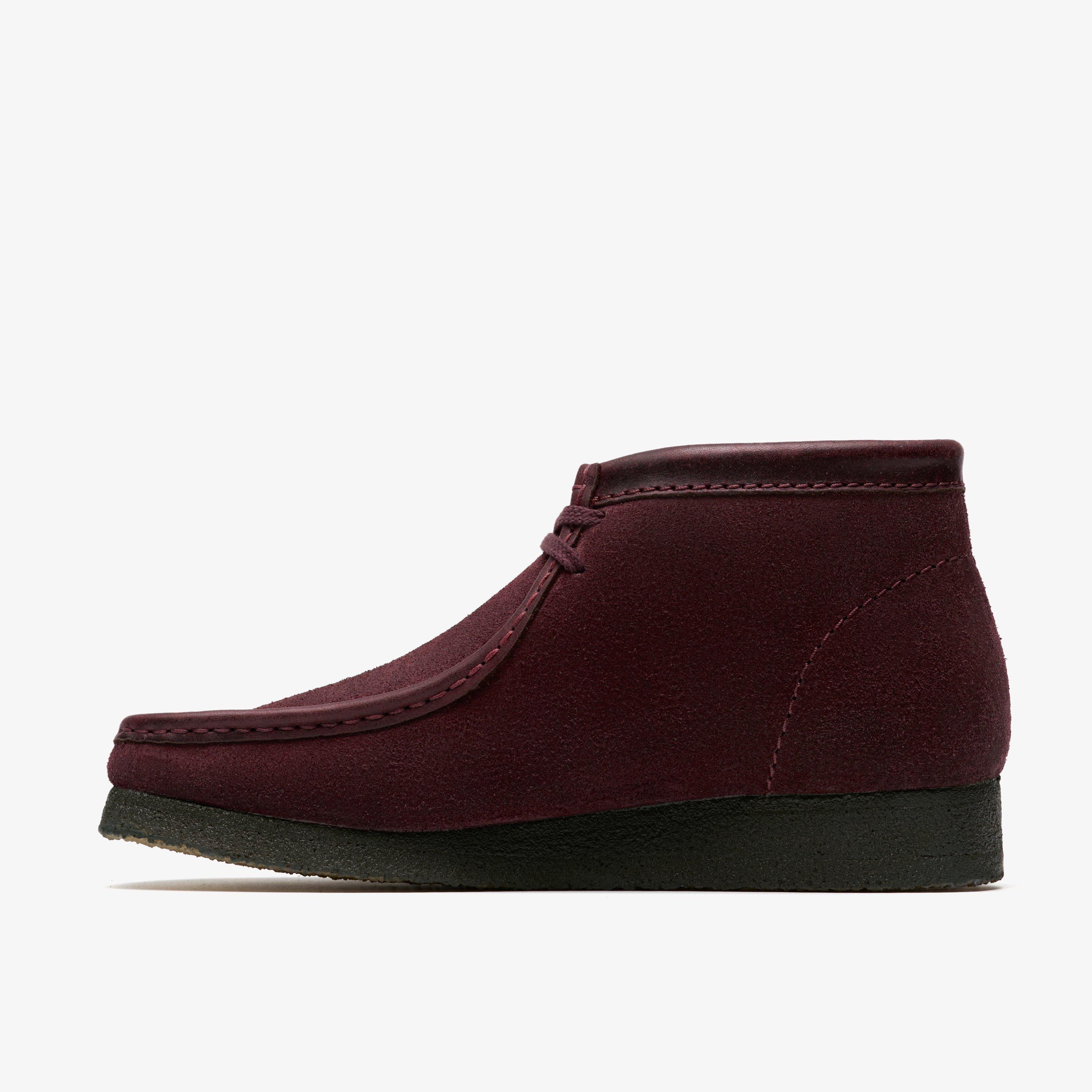 Mens Purple Grape Suede Wallabee Boots | Clarks