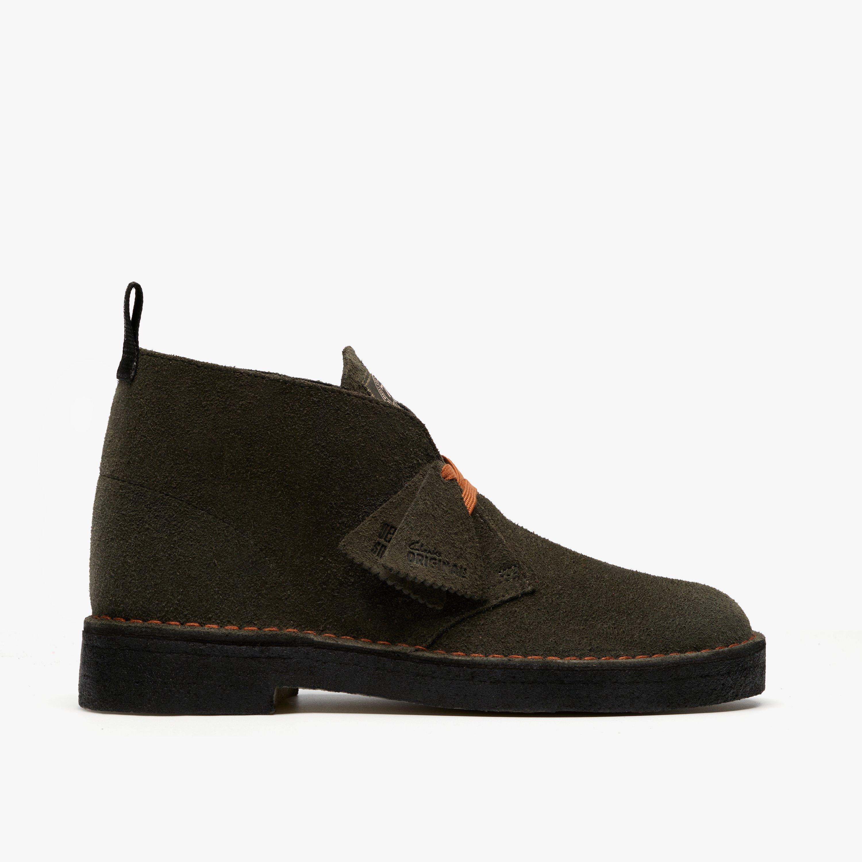 Mens Desert Boot Loden Green Suede | Clarks