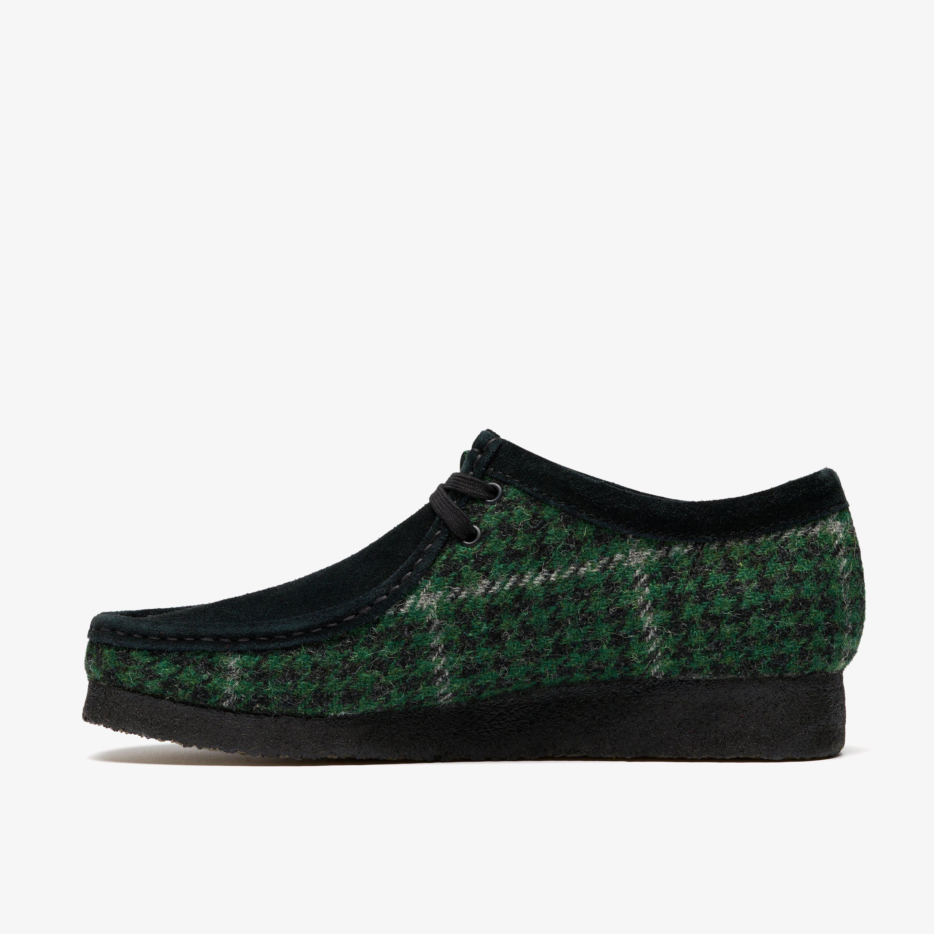 Mens Green Tweed Combination Wallabees | Clarks