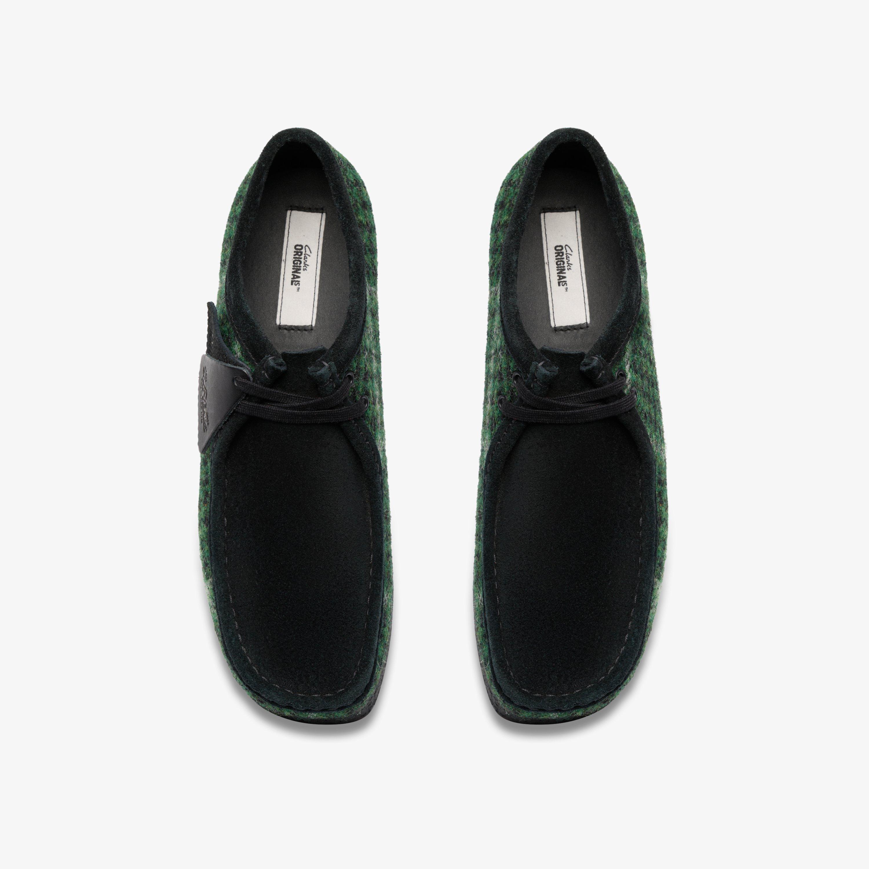 Mens Green Tweed Wallabees | Clarks