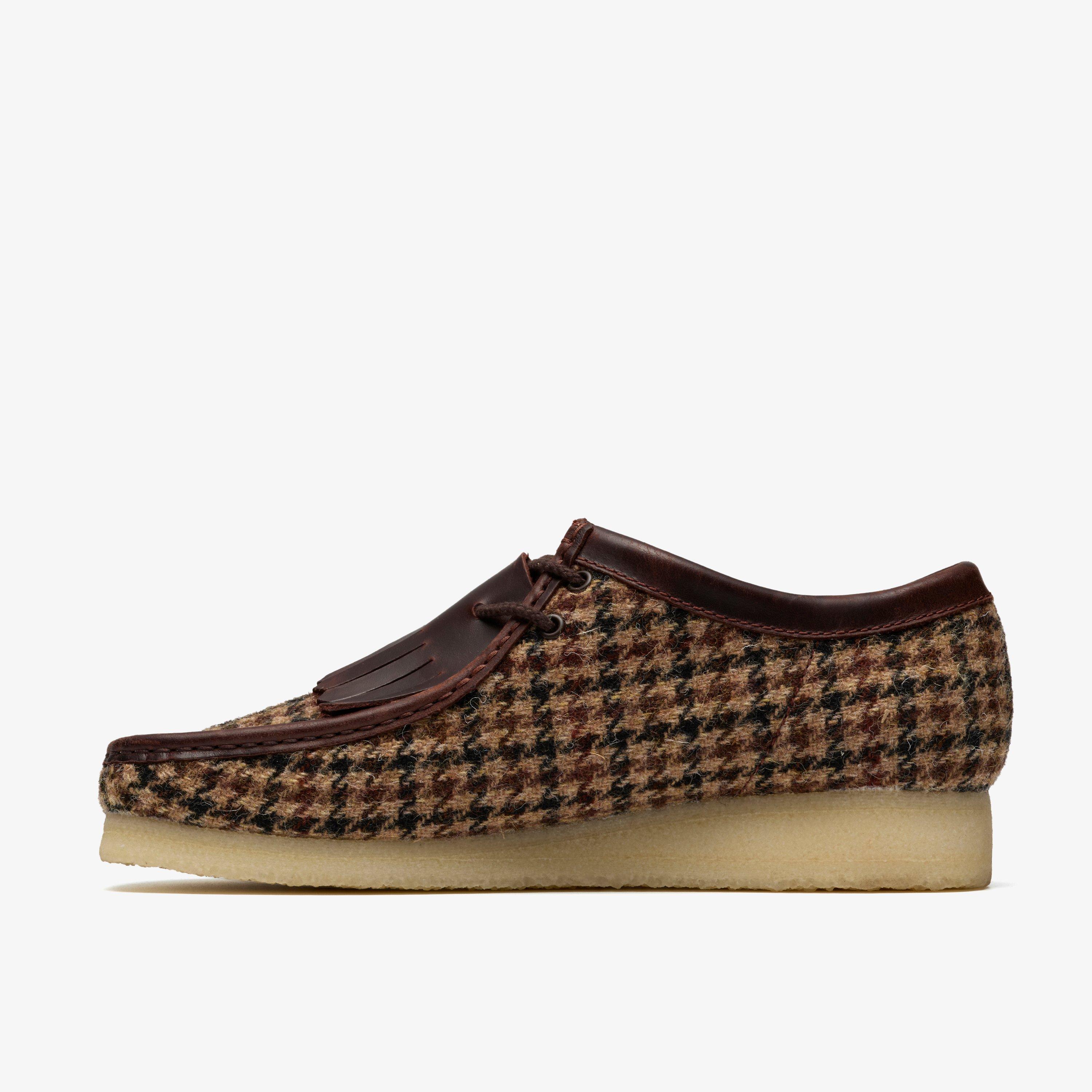 Mens Brown Tweed Wallabees | Clarks