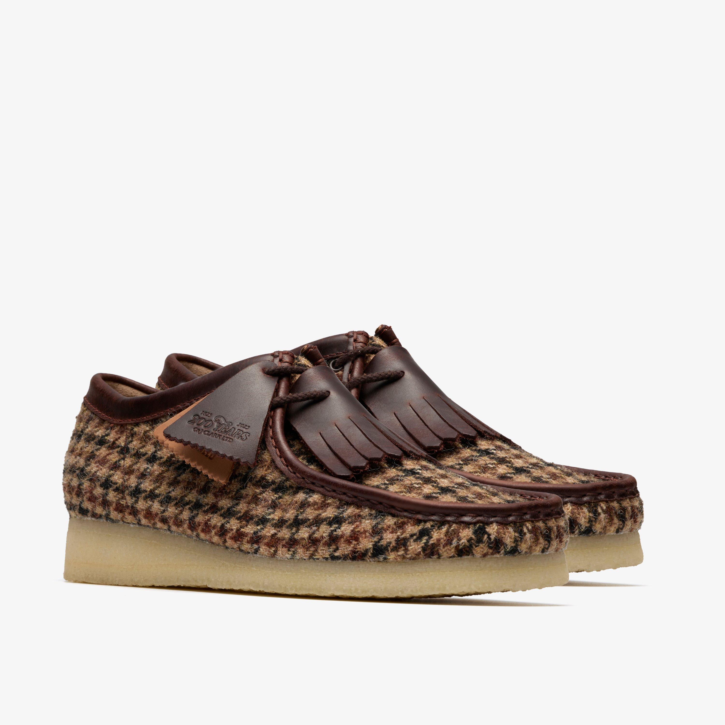 Mens Brown Tweed Wallabees | Clarks