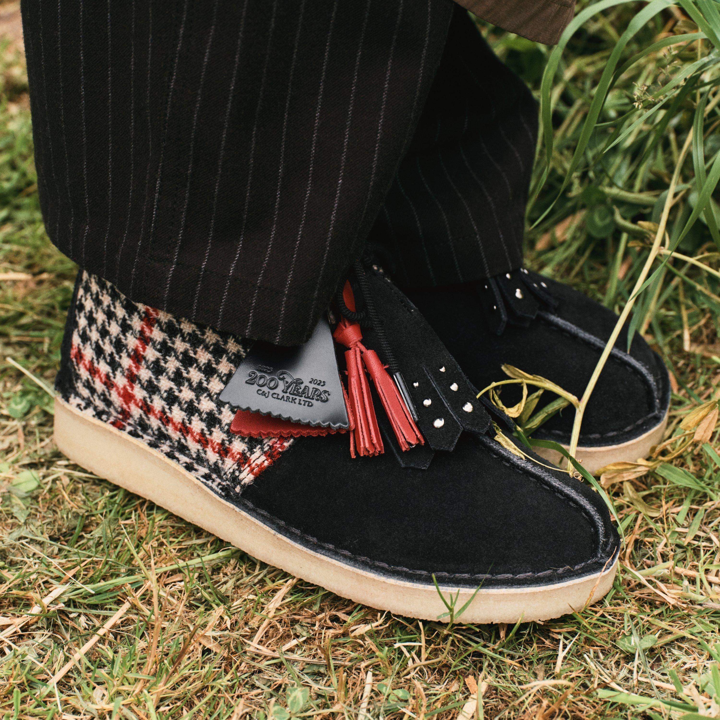 Womens Desert Trek Black Tweed | Clarks