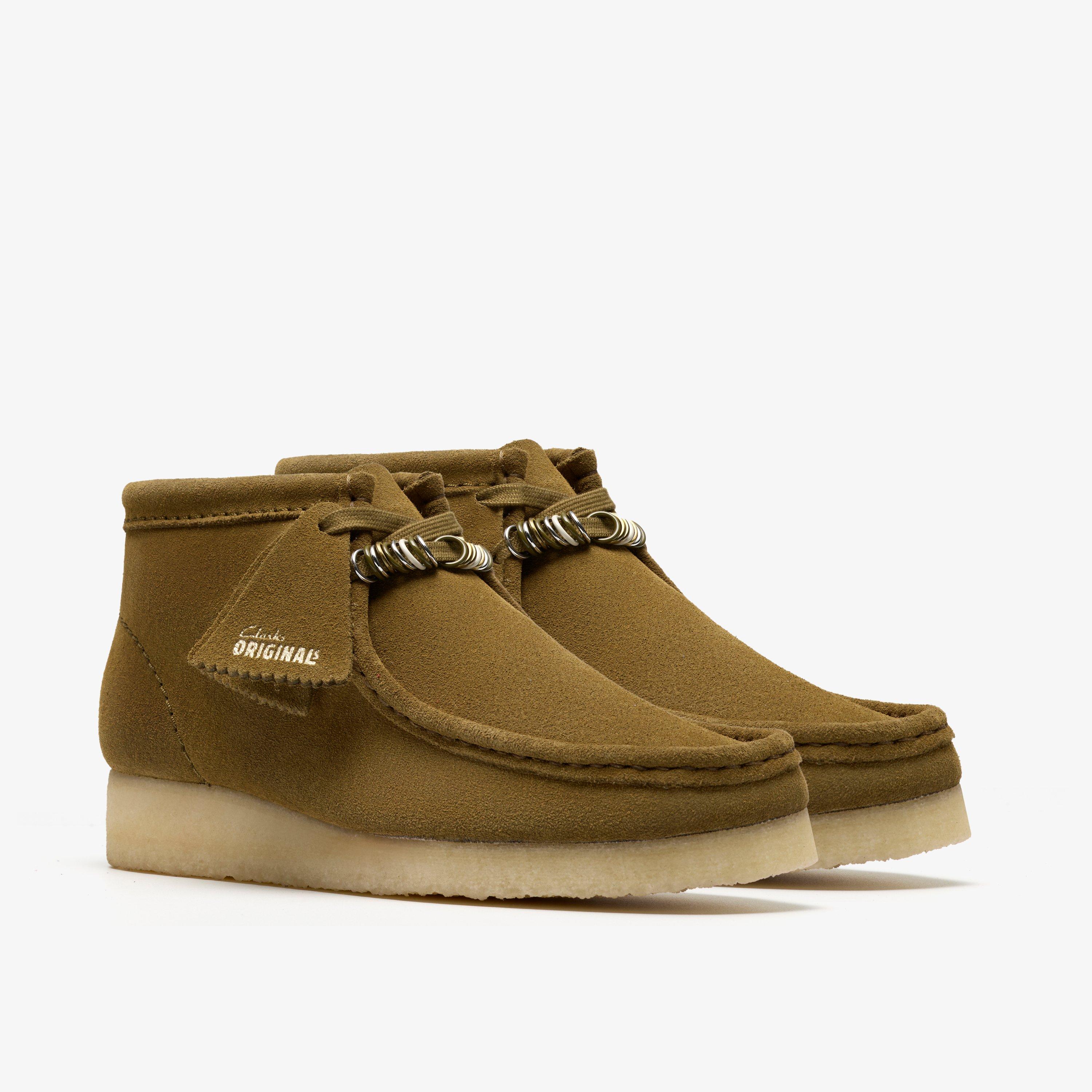 Womens Wallabee Boot. Green Suede Wallabees | Clarks