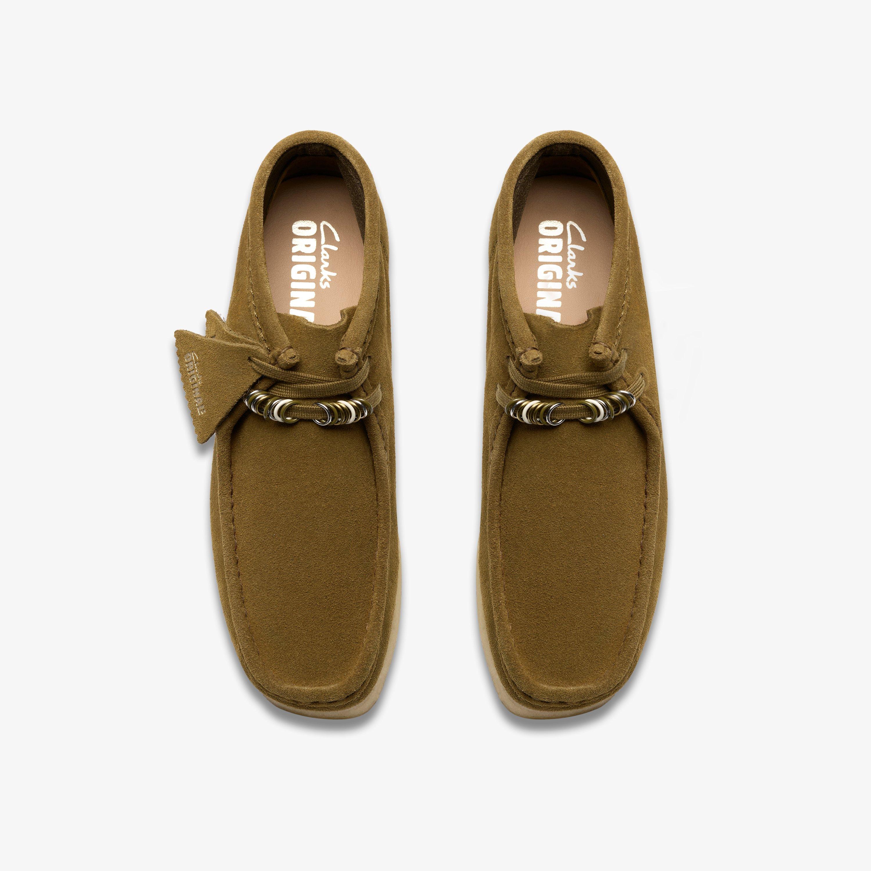 Womens Wallabee Boot Green Suede Wallabee | Clarks