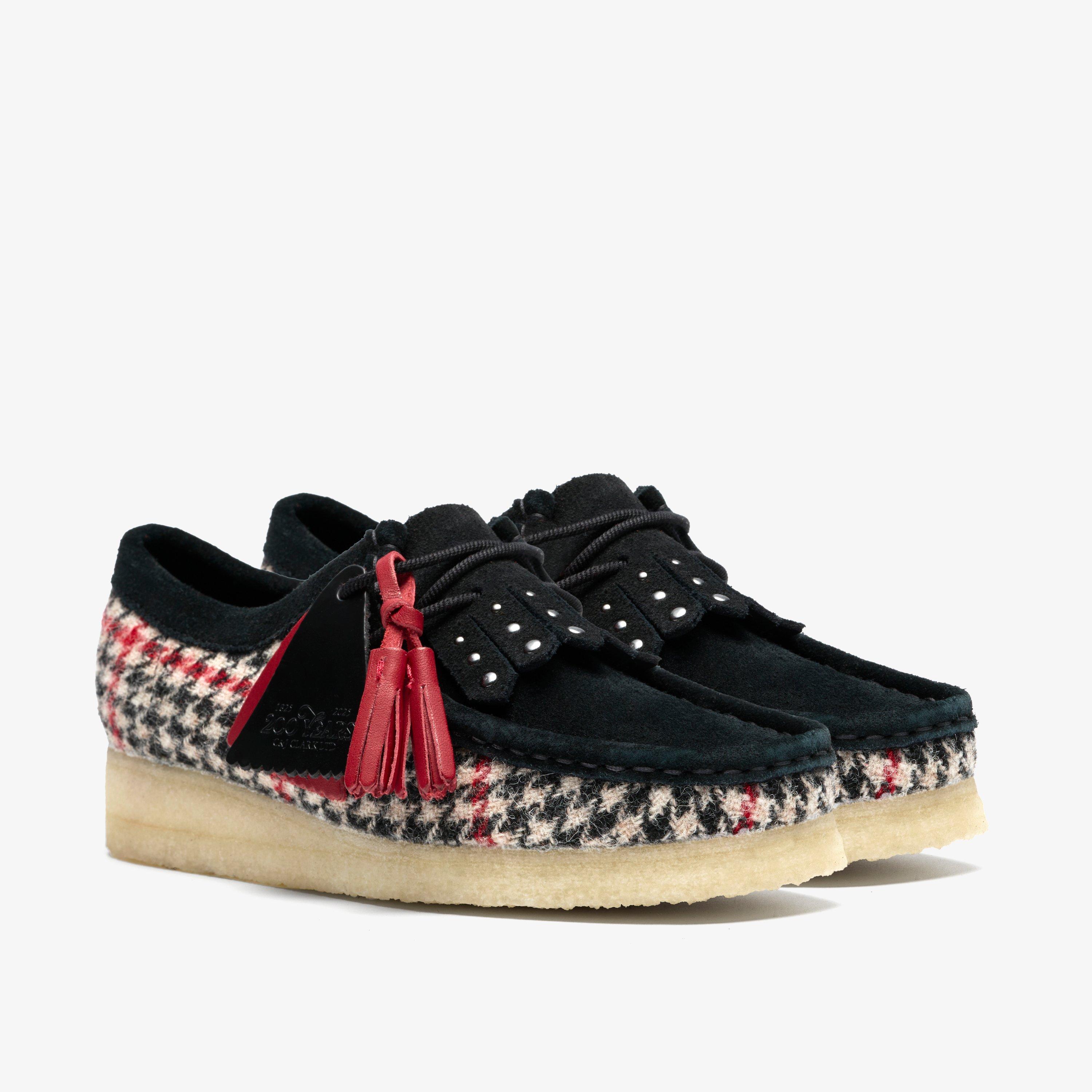 Womens Black Tweed Wallabees | Clarks