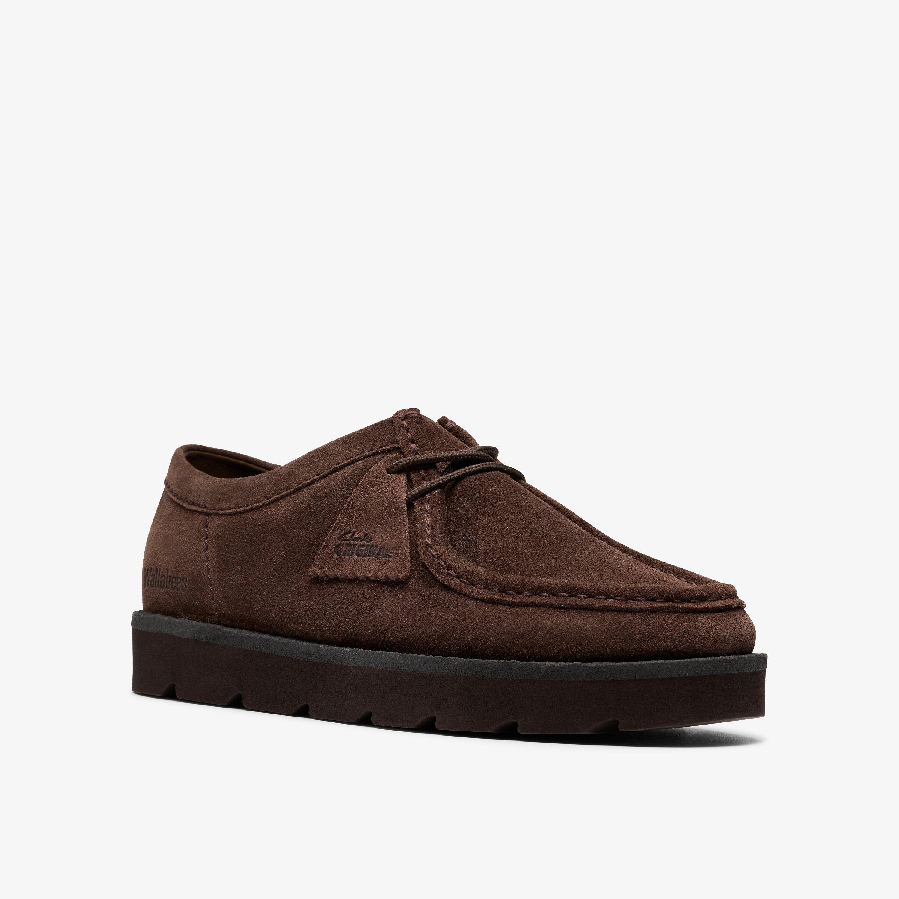 Mens Meare Walla Dark Brown Suede Wallabee | Clarks