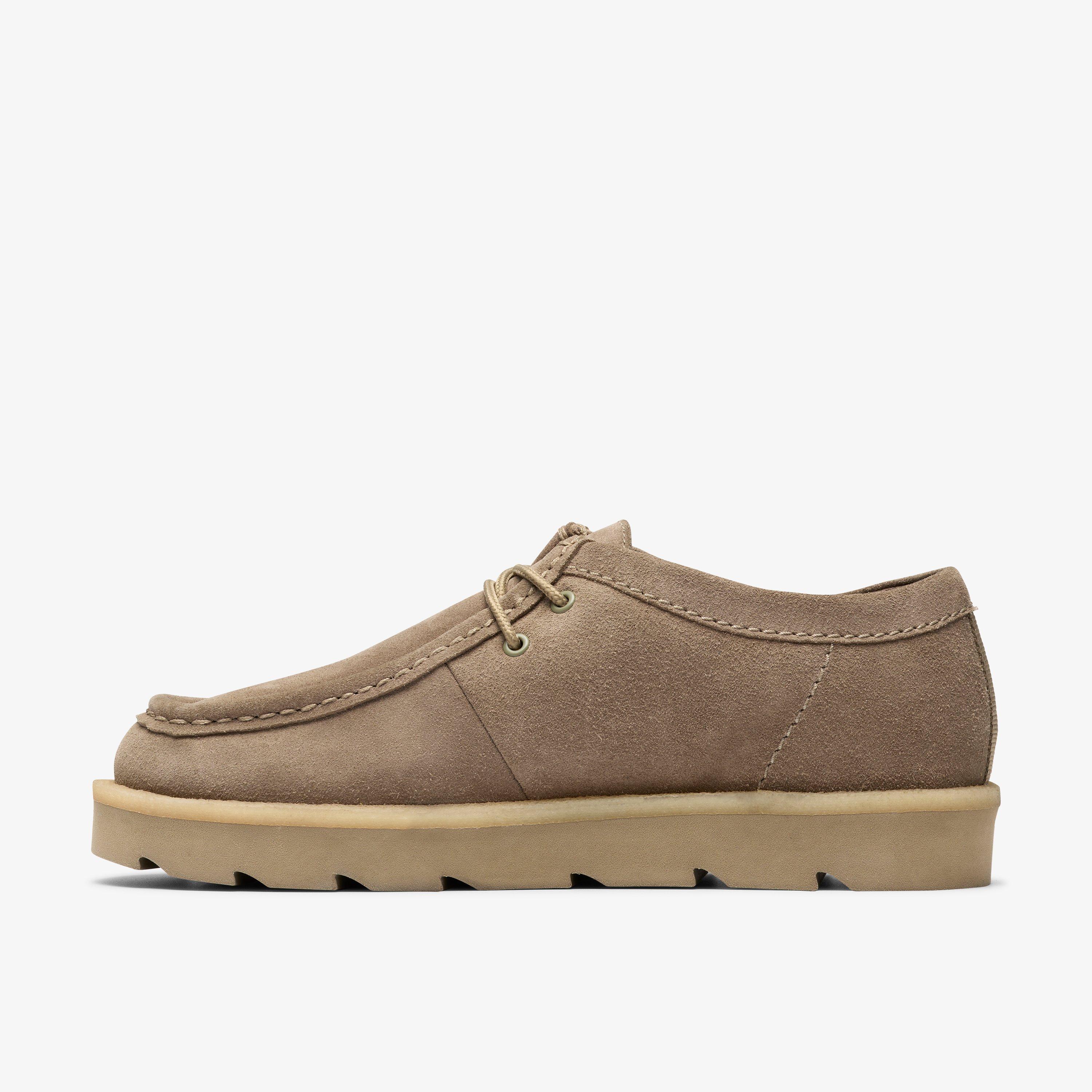 Mens Meare Walla Smoke Grey Suede Wallabees | Clarks