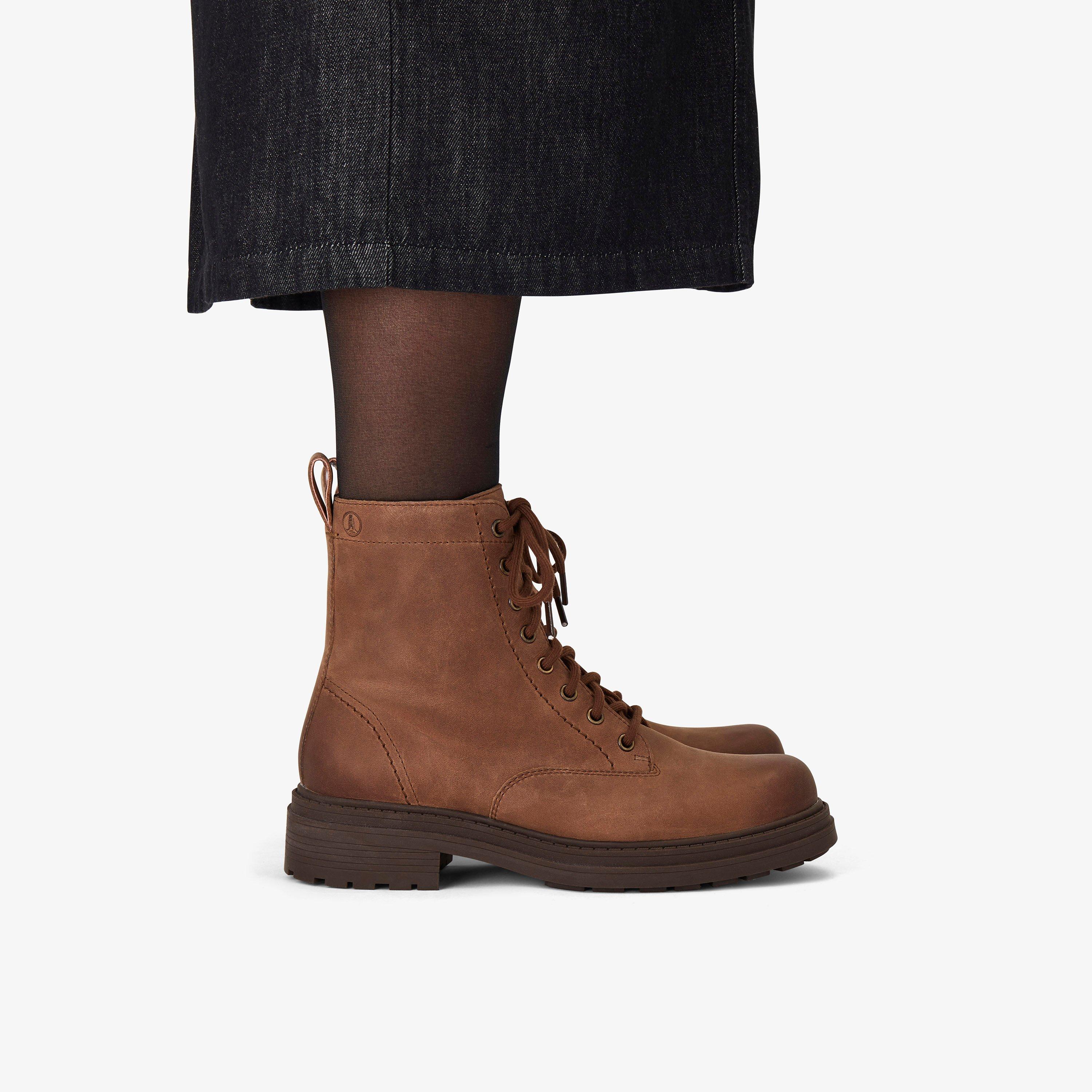 Womens Orinoco 3 Style Walnut Leather Ankle Boots | Clarks