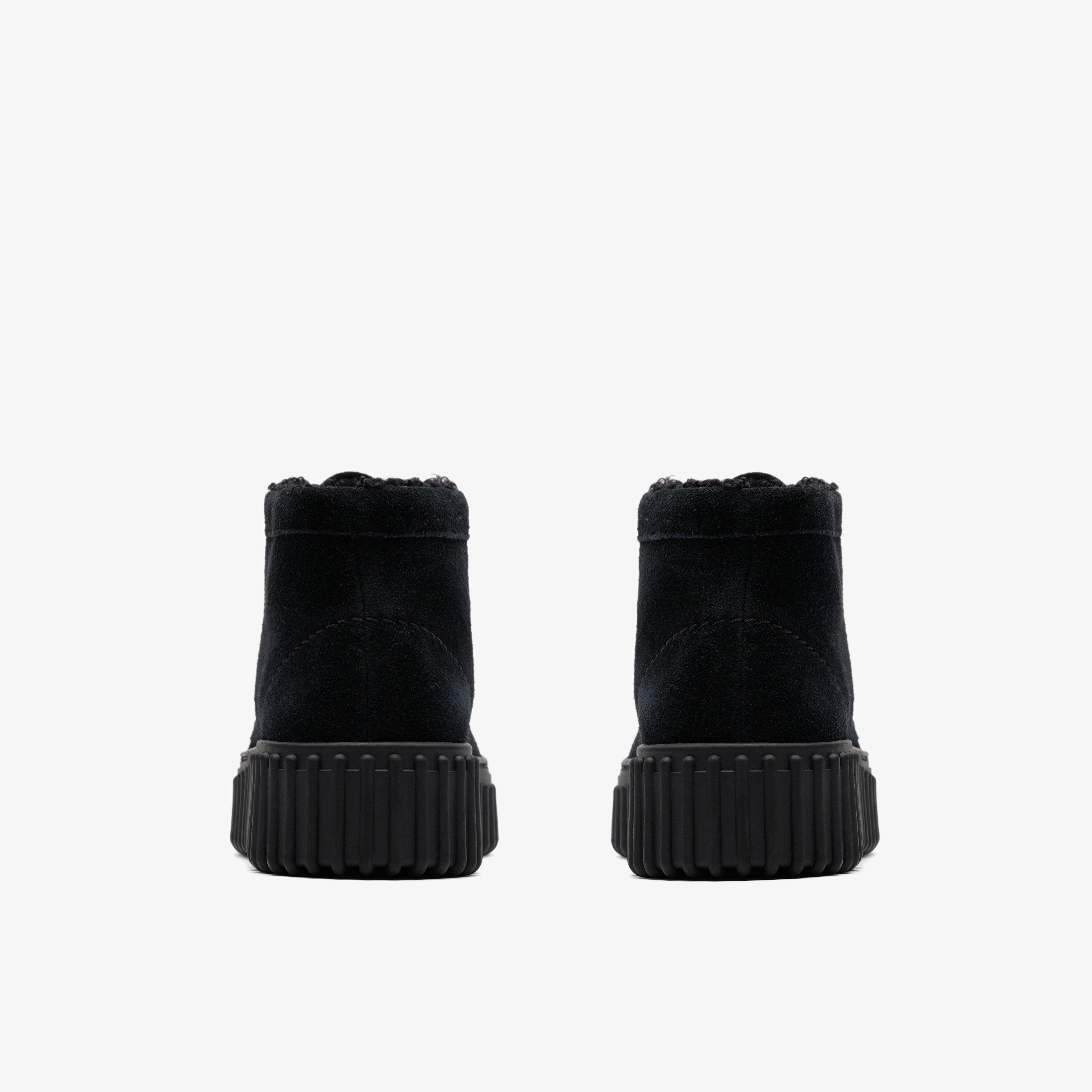 Bottes pour femmes Torhill Moss en daim noir doublé chaud à la cheville ...