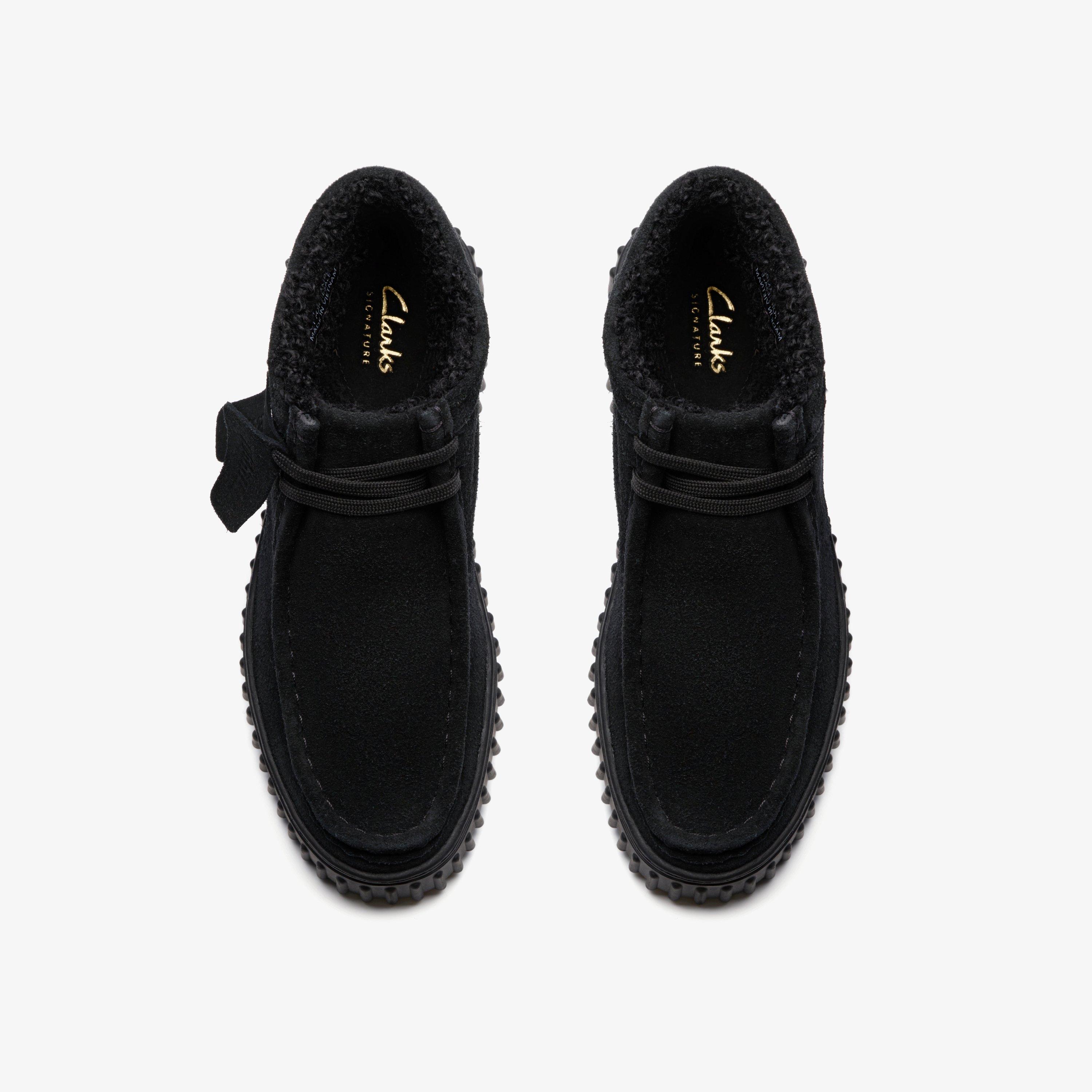 Bottes pour femmes Torhill Moss en daim noir doublé chaud à la cheville ...