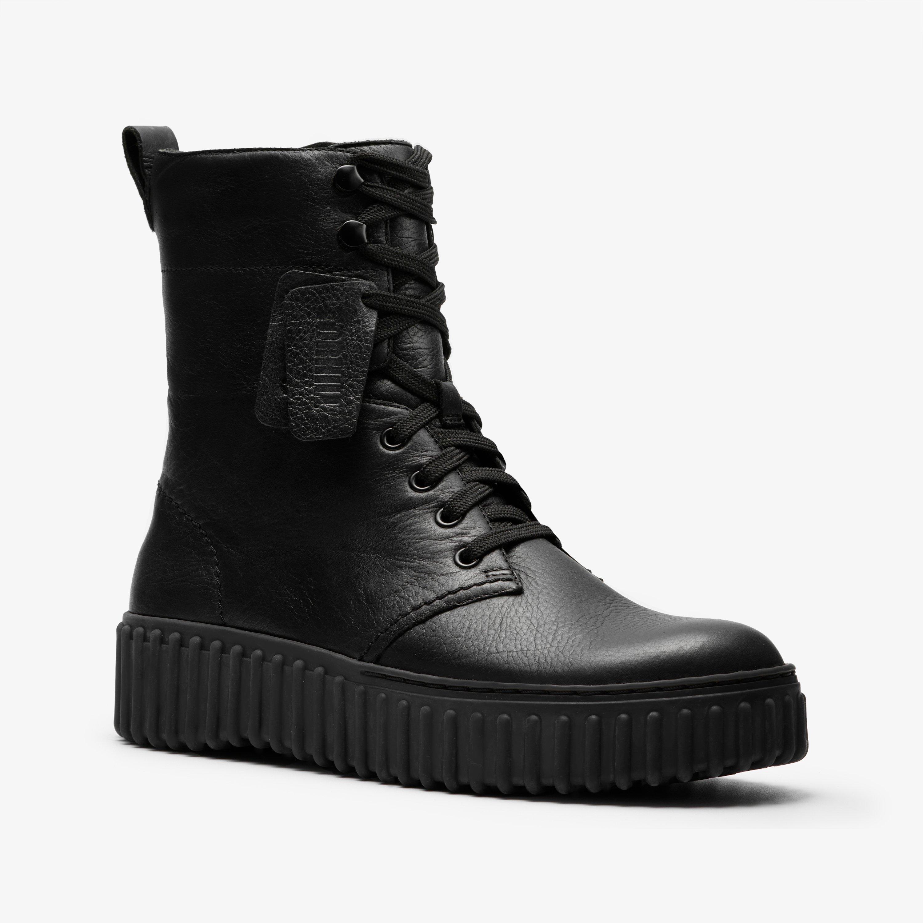 Bottillons en cuir noir style Torhill pour femme | Clarks