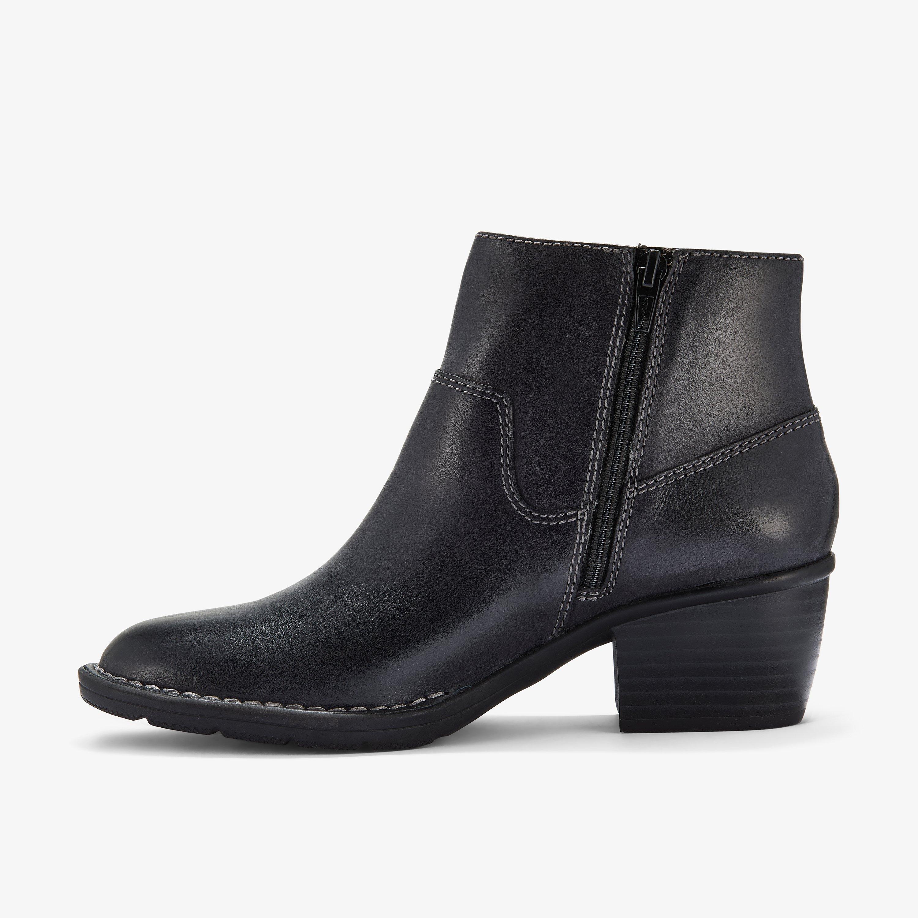 Botines Chelsea de cuero negro para mujer Kastela Top | Clarks