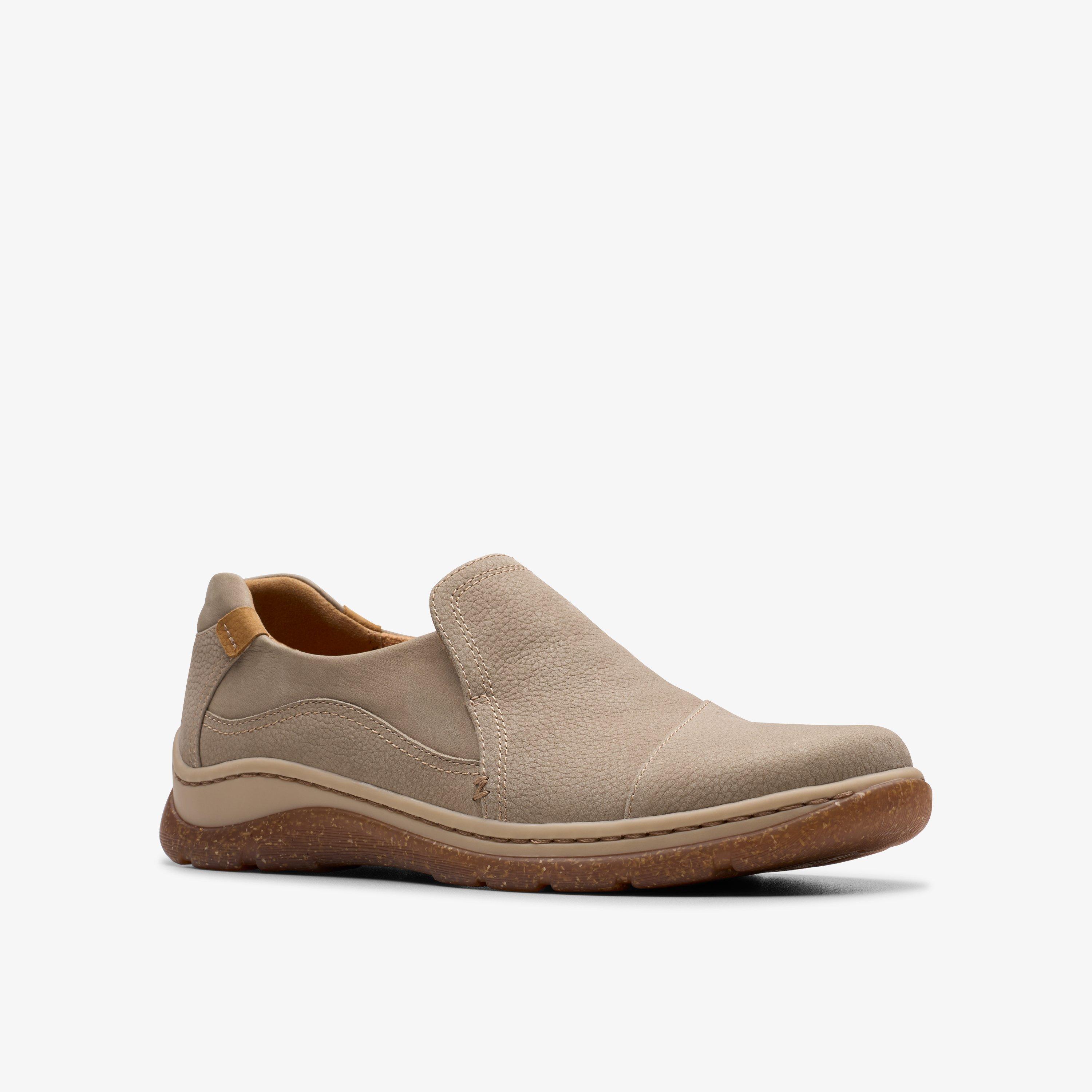 Womens Orlene Slip Stone Nubuck Slip-Ons | Clarks