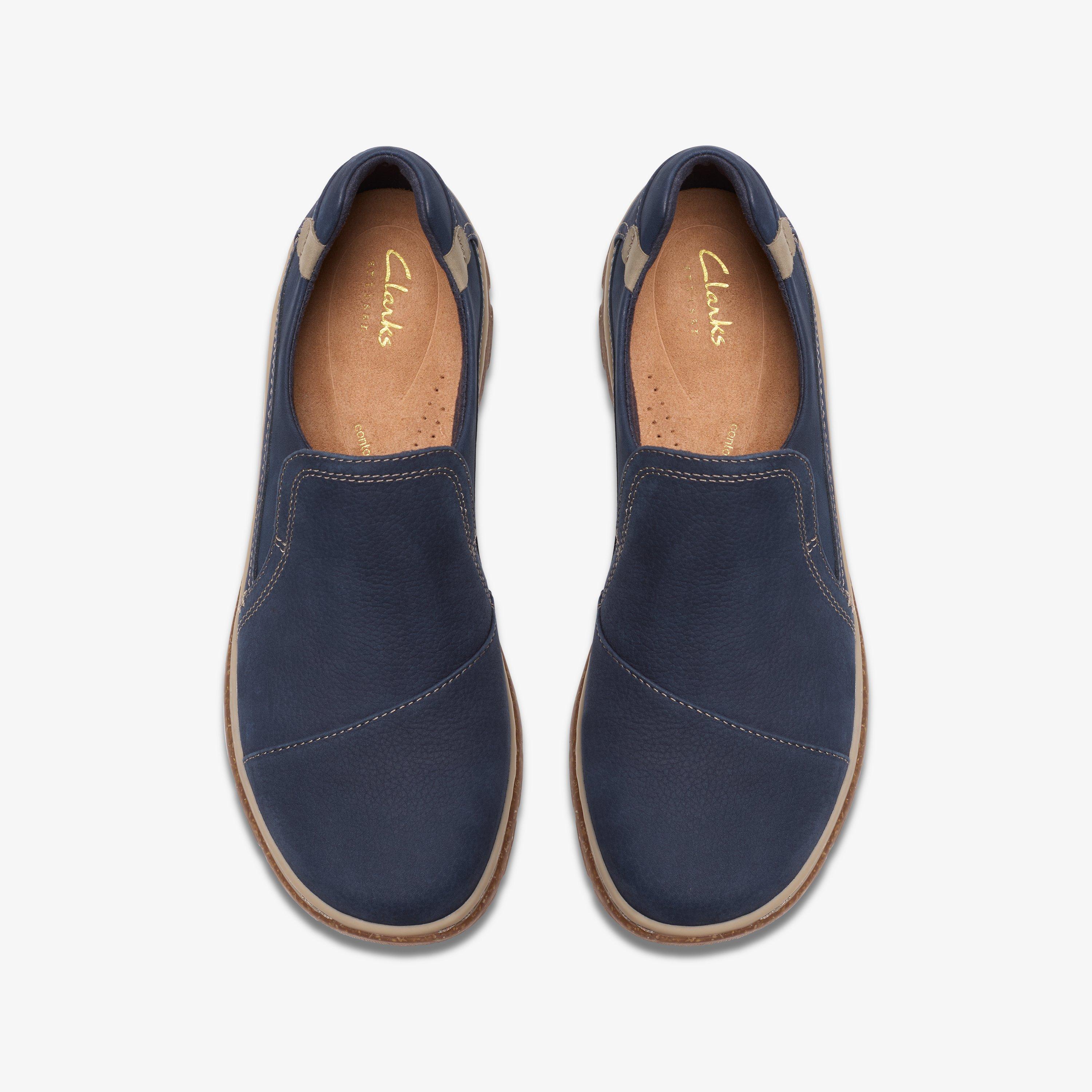 Womens Orlene Slip Navy Nubuck Slip-On Shoes | Clarks