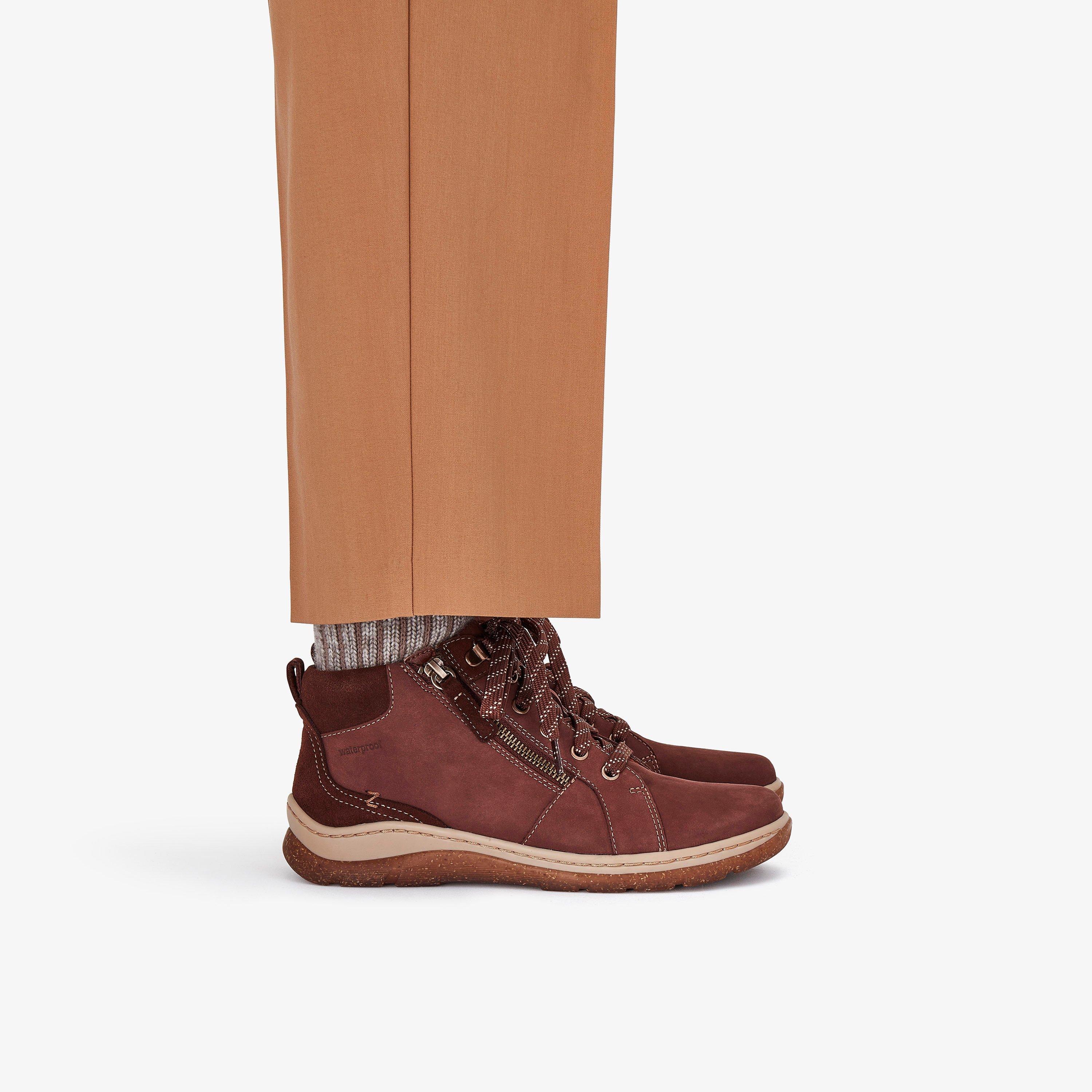 Womens Orlene Top Waterproof British Tan Nubuck Chelsea Boots | Clarks