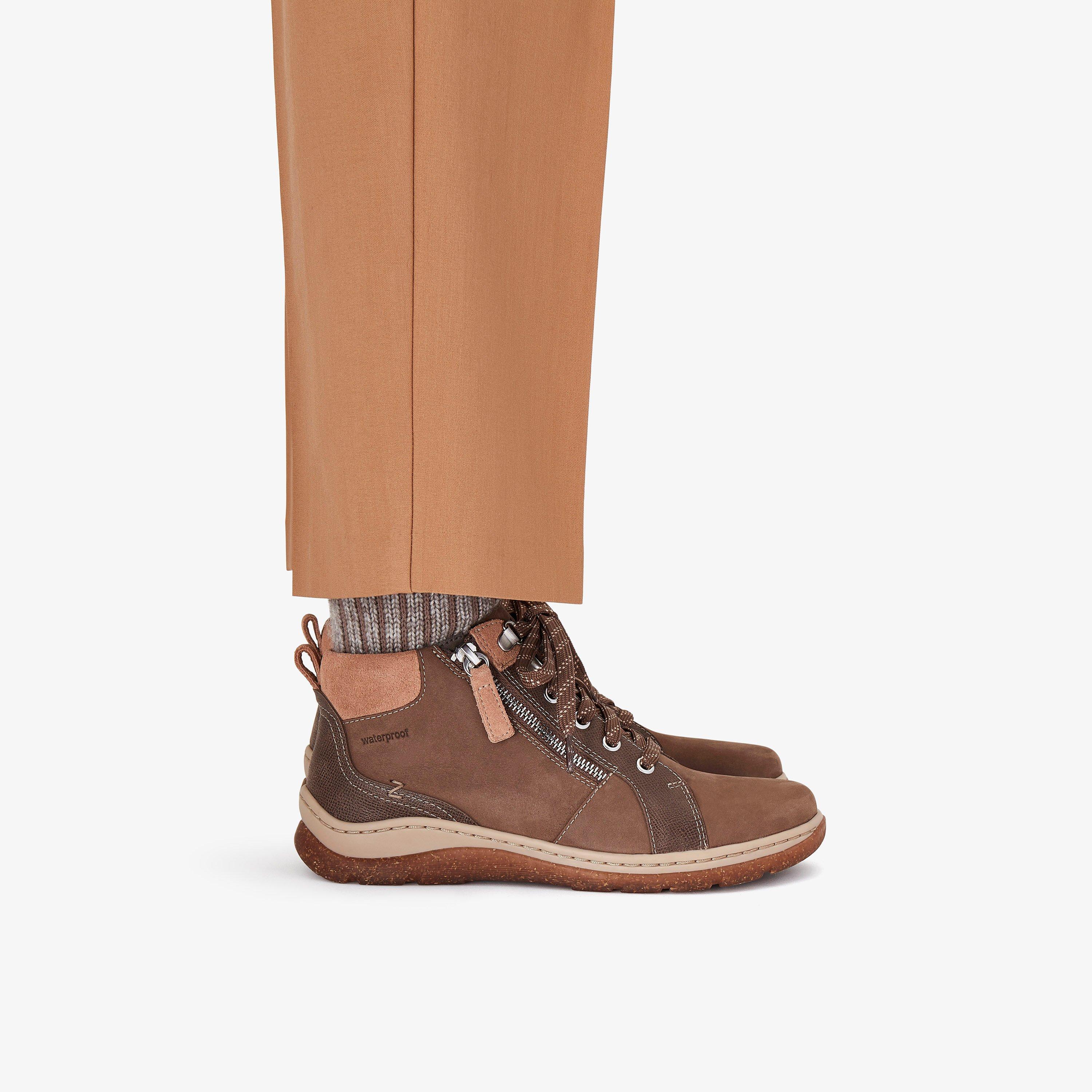 Women's Orlene Top WP Dark Sand Nubuck Chelsea Boots | Clarks