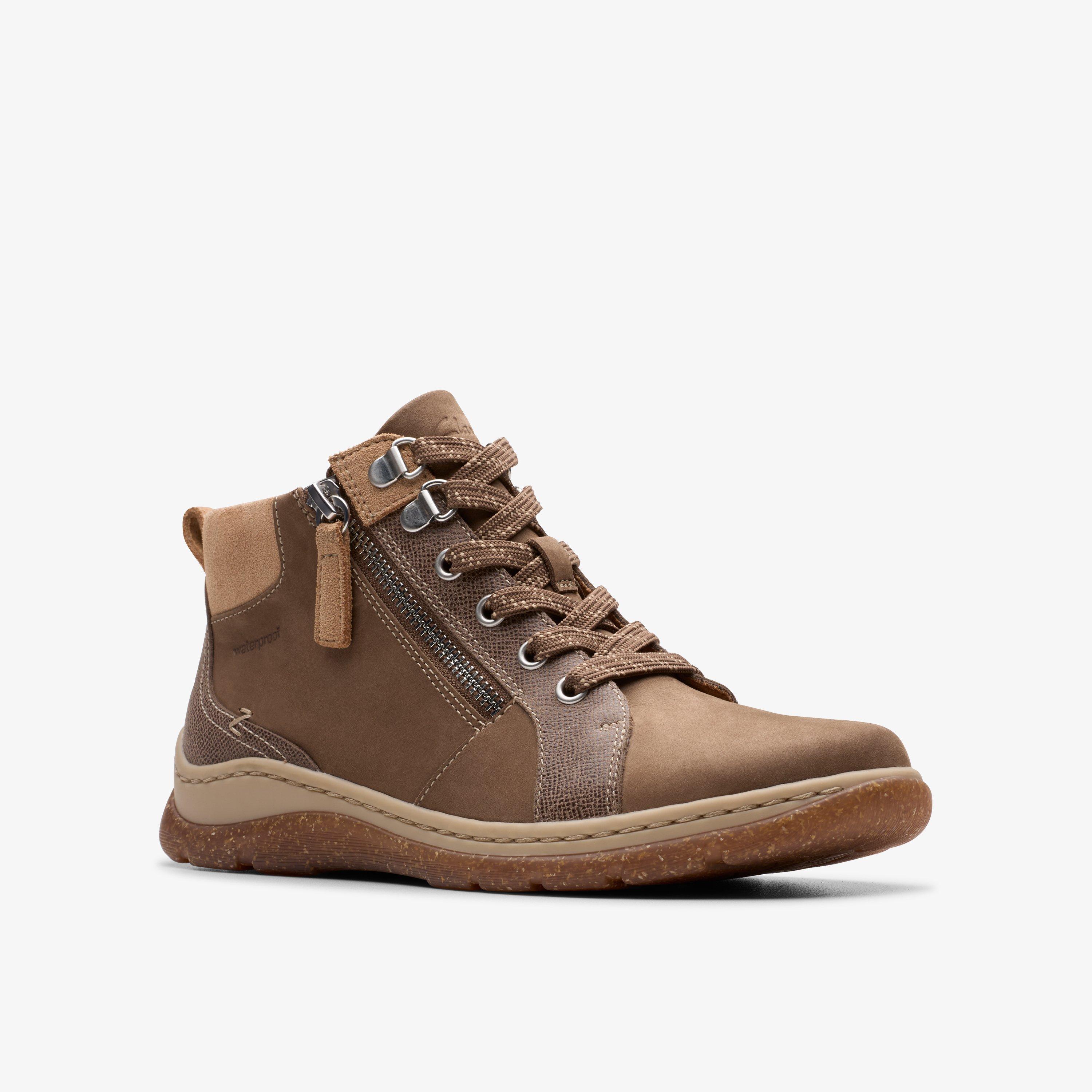 Women's Orlene Top WP Dark Sand Nubuck Chelsea Boots | Clarks