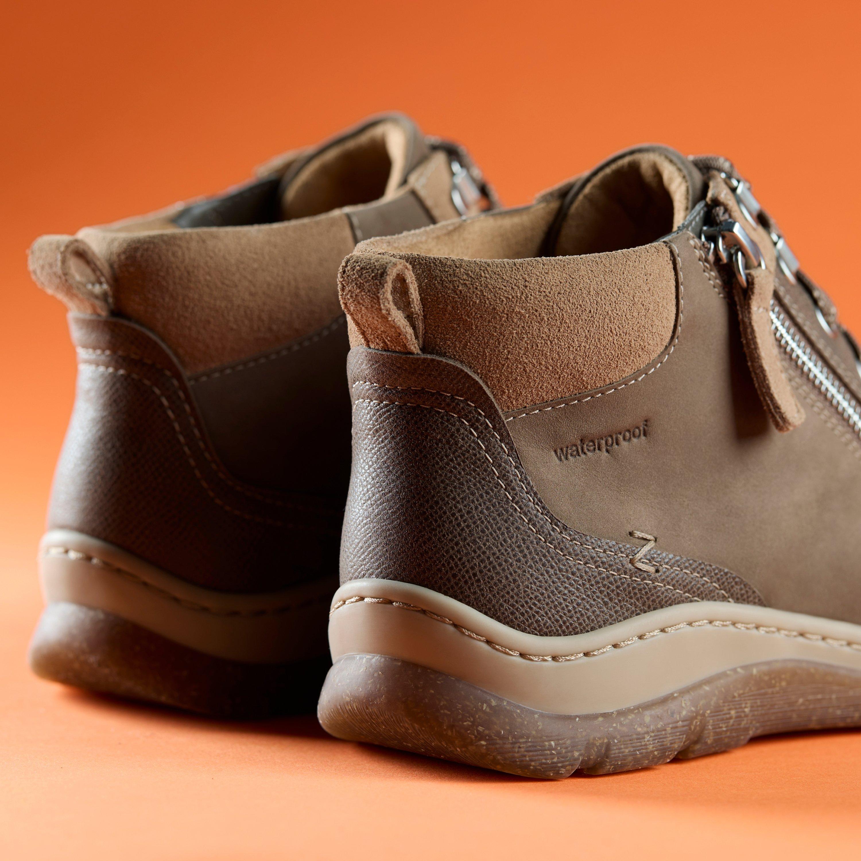 Women's Orlene Top WP Dark Sand Nubuck Chelsea Boots | Clarks