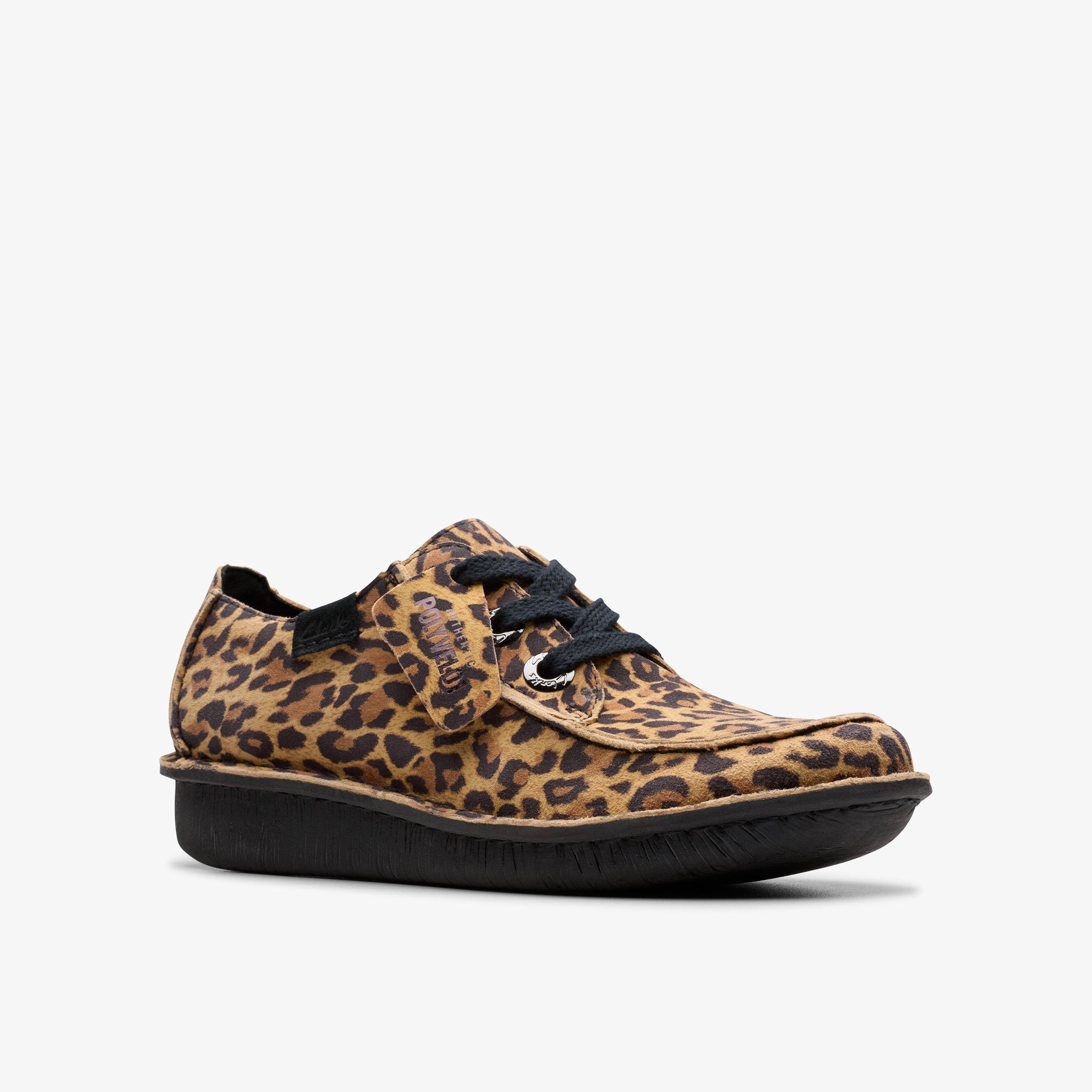 Womens Funny Dream Leopard Suede Lace Up Shoes | Clarks UK
