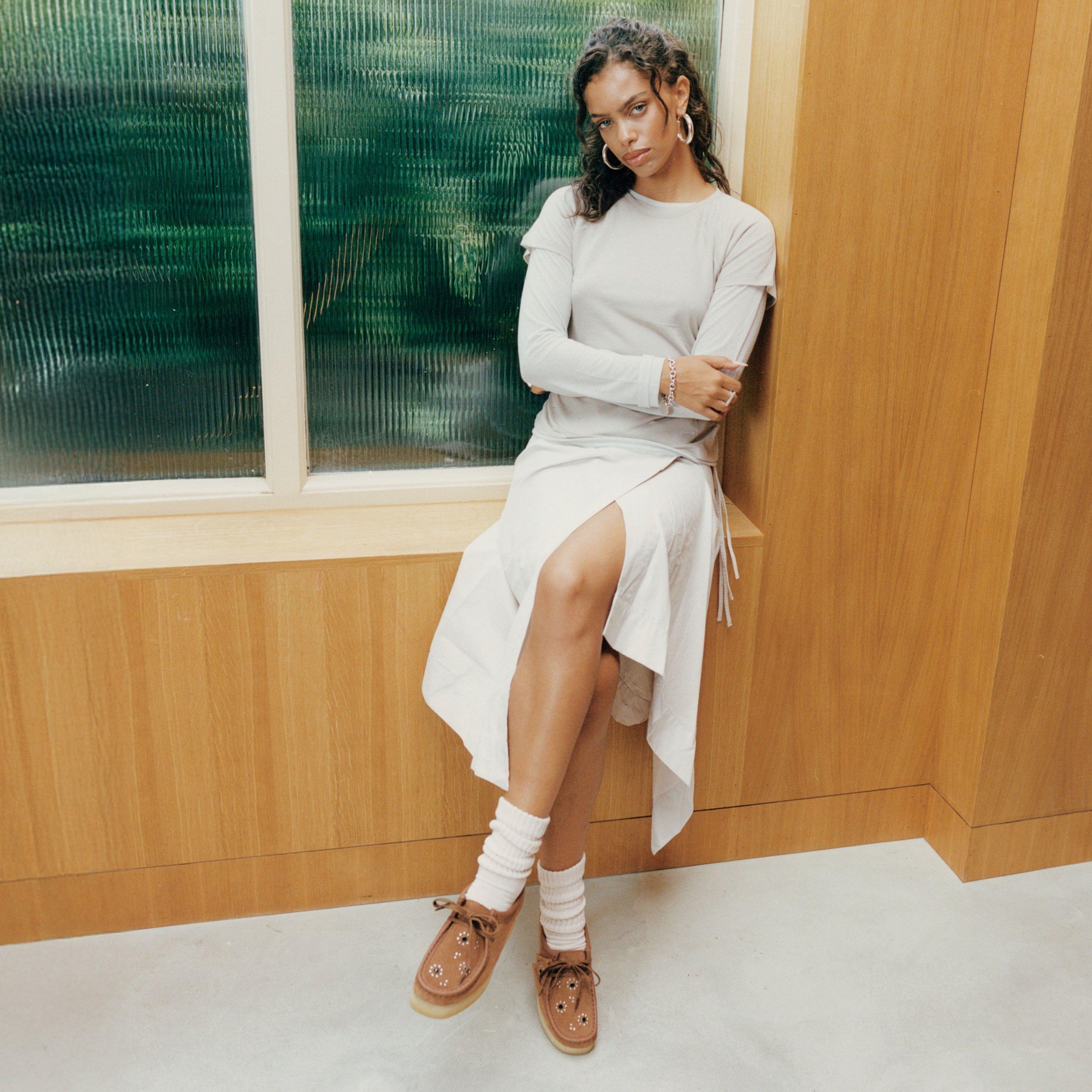 Womens Wallacraft Bee Brown/Orange Suede Wallabee | Clarks US