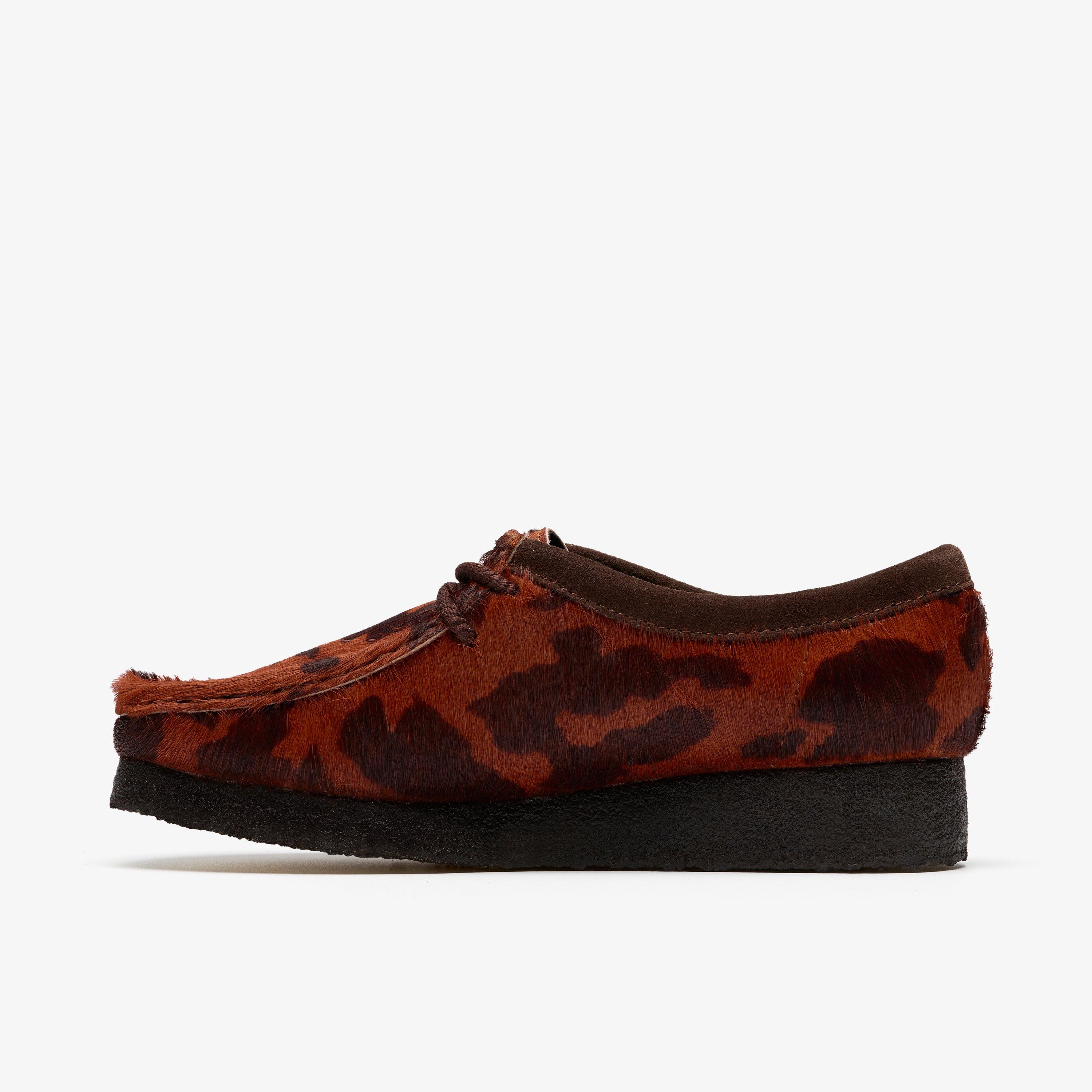 Womens Wallabee Brown Cow Print Wallabee | Clarks