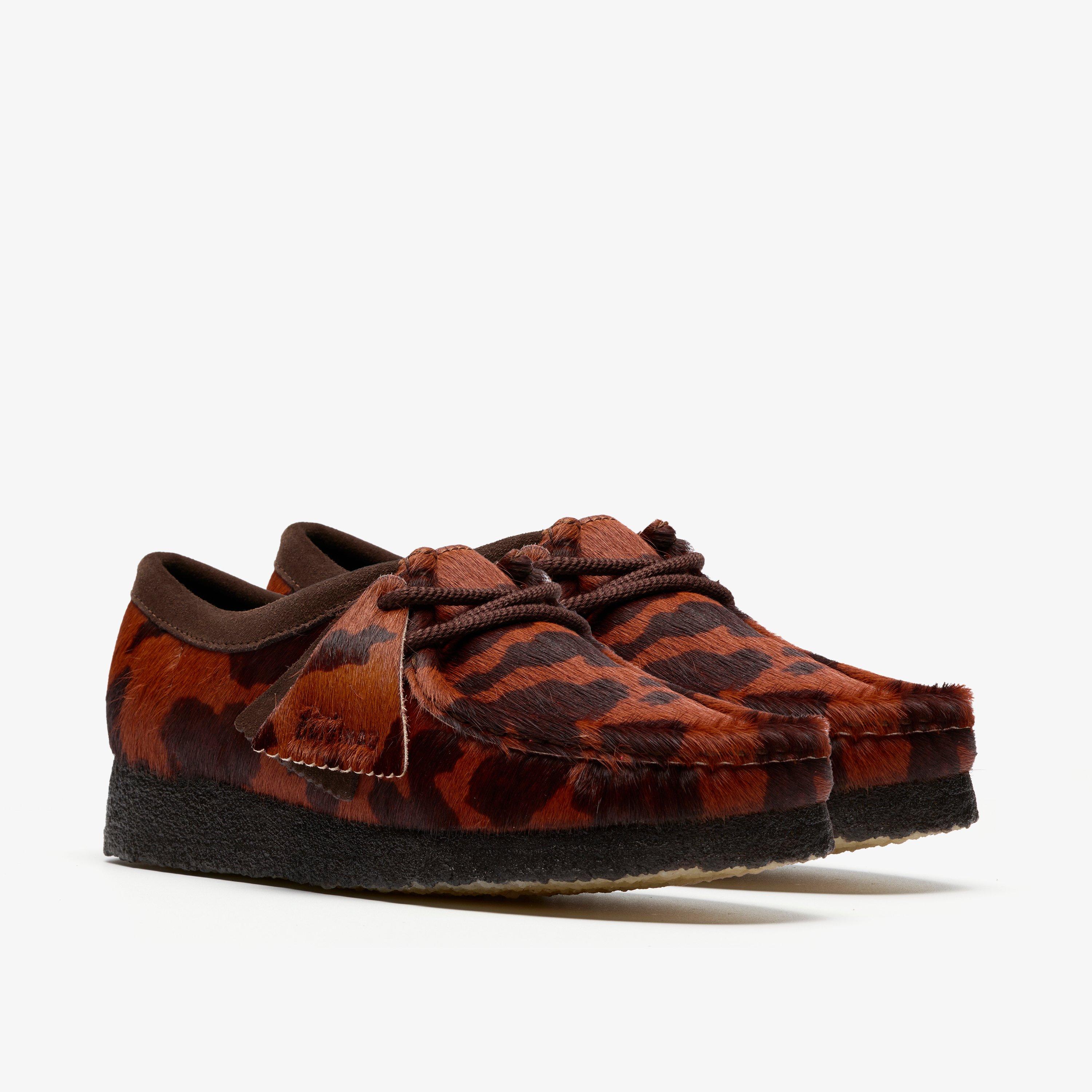 Womens Wallabee Brown Cow Print Wallabee | Clarks